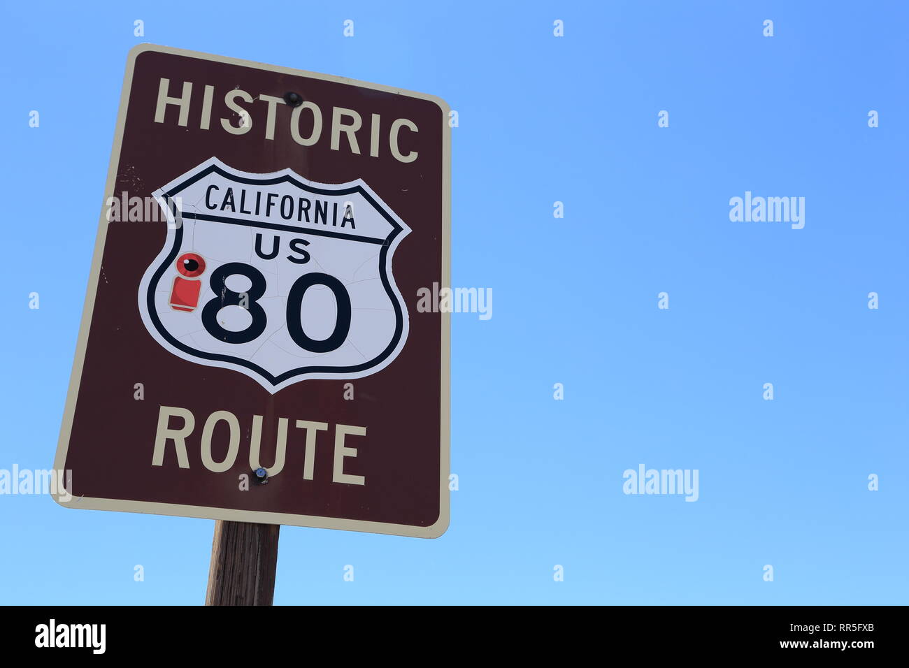 Historic Route 80 Sign Stock Photo - Alamy