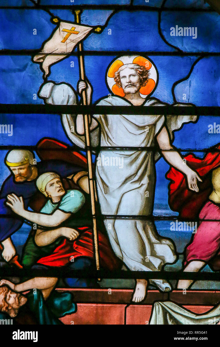 Stained Glass in the Church of Saint Severin, Latin Quarter, Paris ...