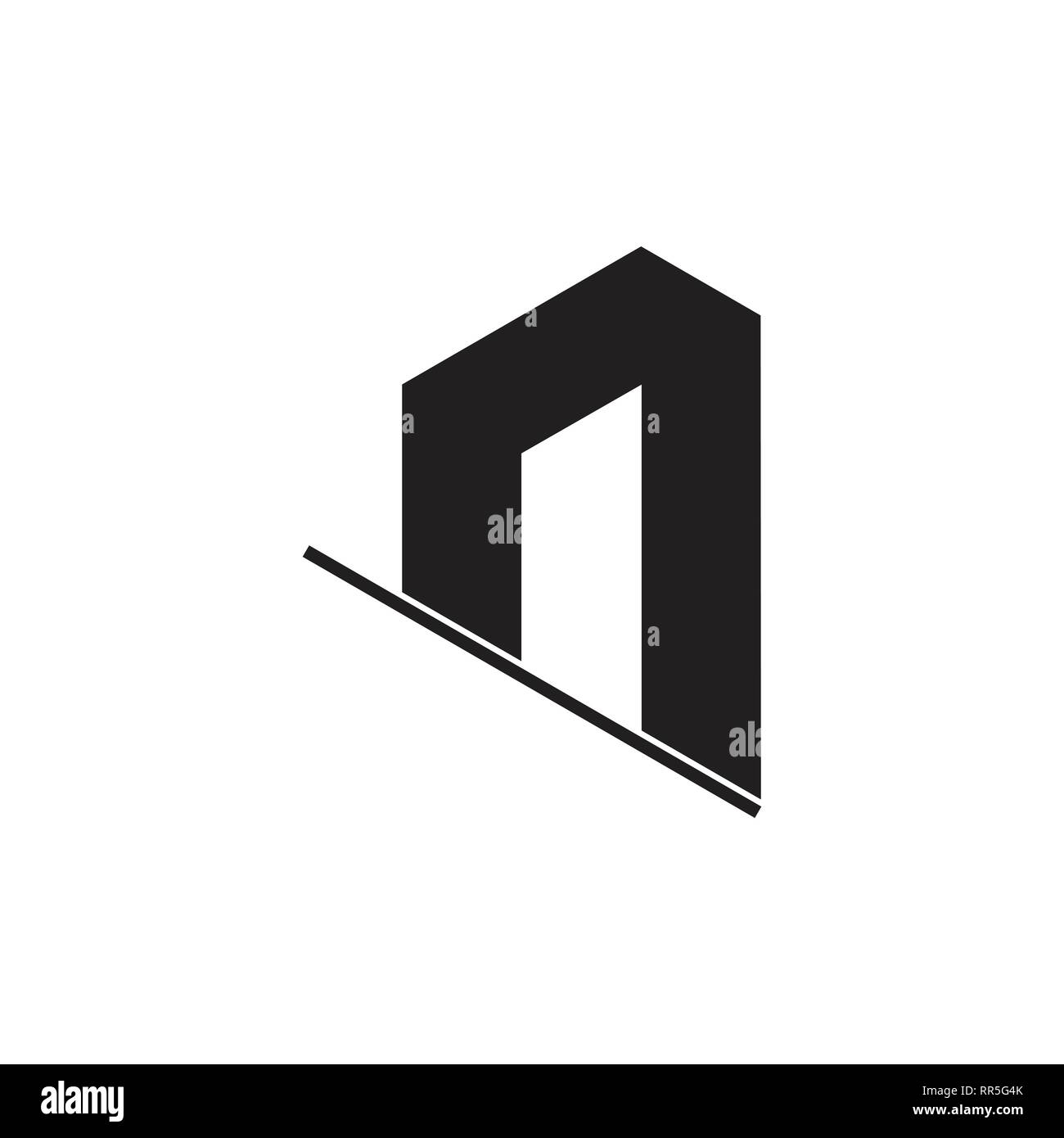 abstract letter n 3d geometric logo vector Stock Vector Image & Art - Alamy