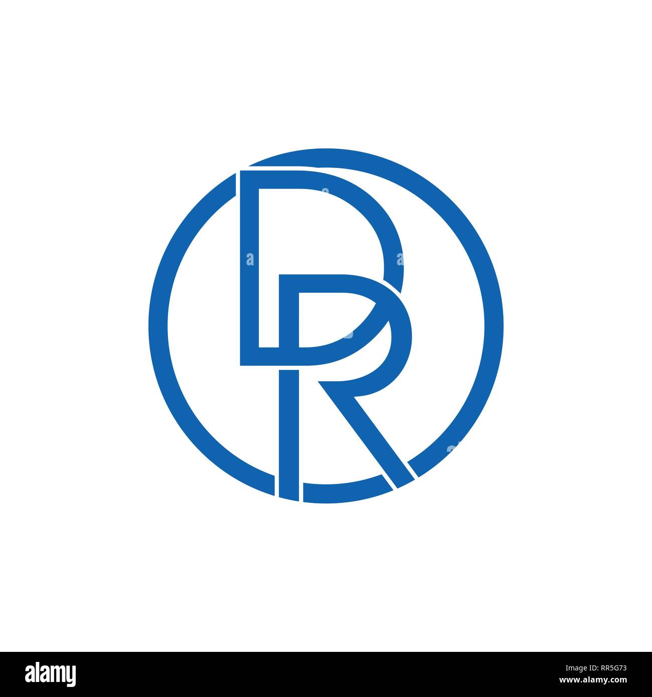 letters dr linked lines monogram flat logo Stock Vector Image & Art - Alamy