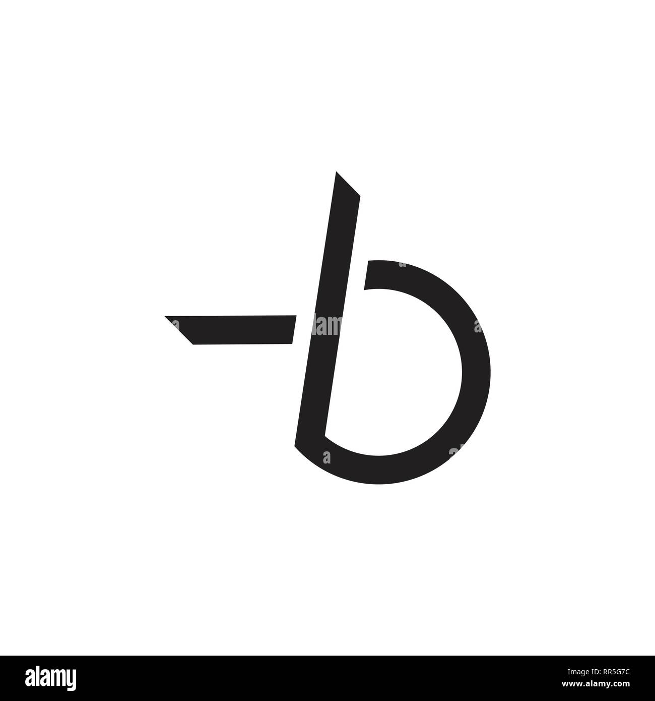 simple geometric letter b symbol logo vector Stock Vector Image & Art ...