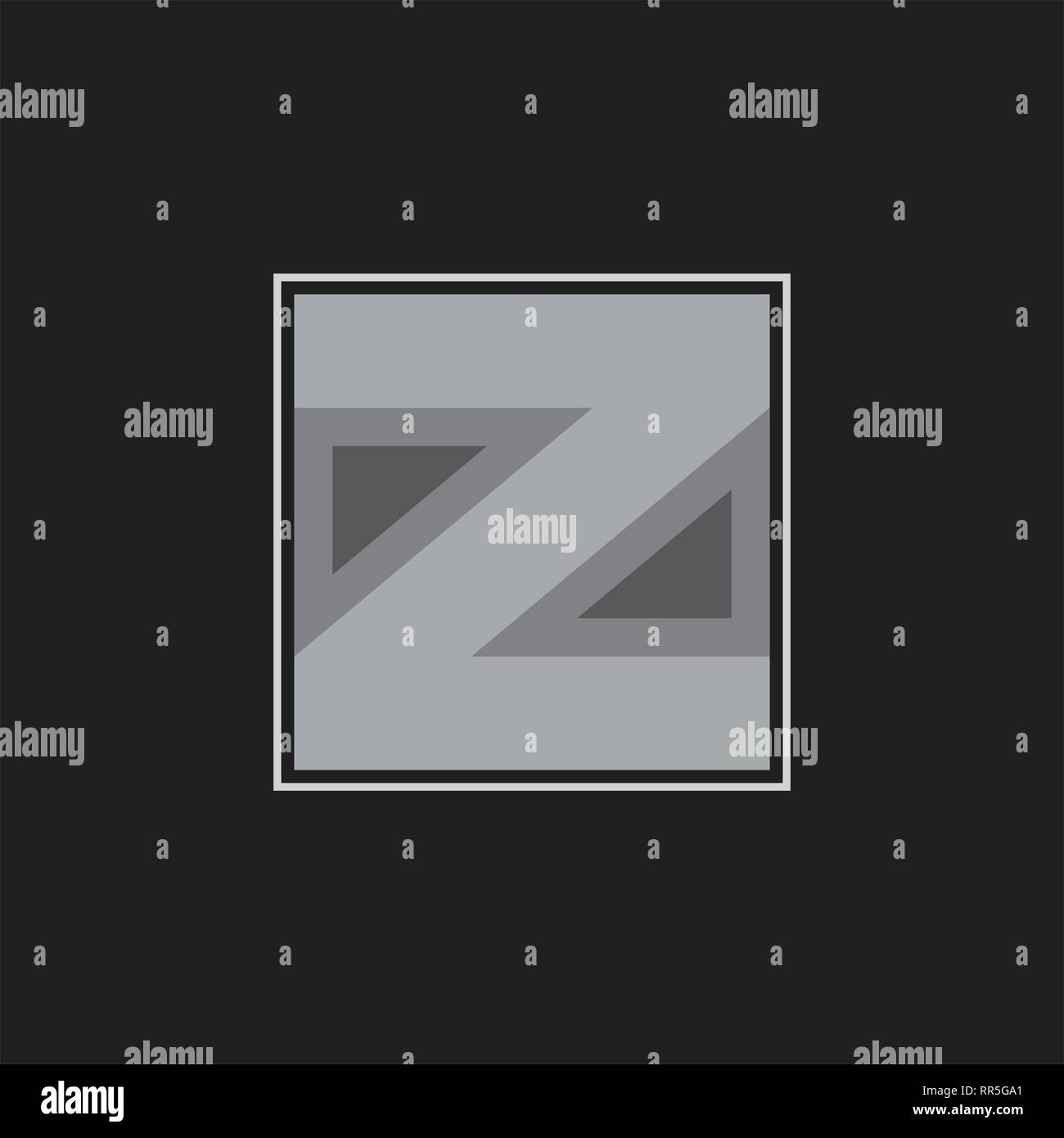 letter z square geometric triangles logo vector Stock Vector Image ...