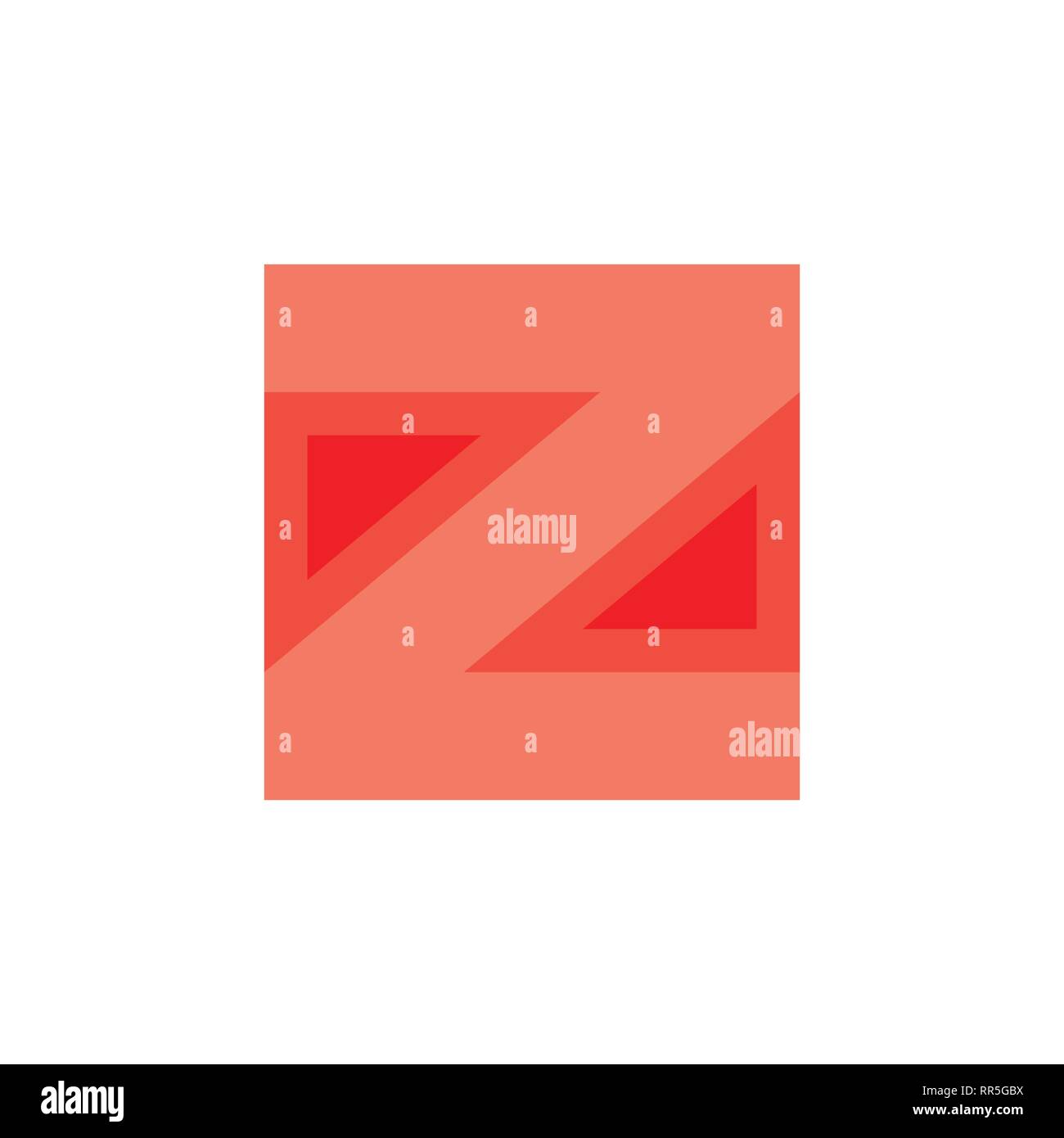 letter z square geometric triangles logo vector Stock Vector Image ...