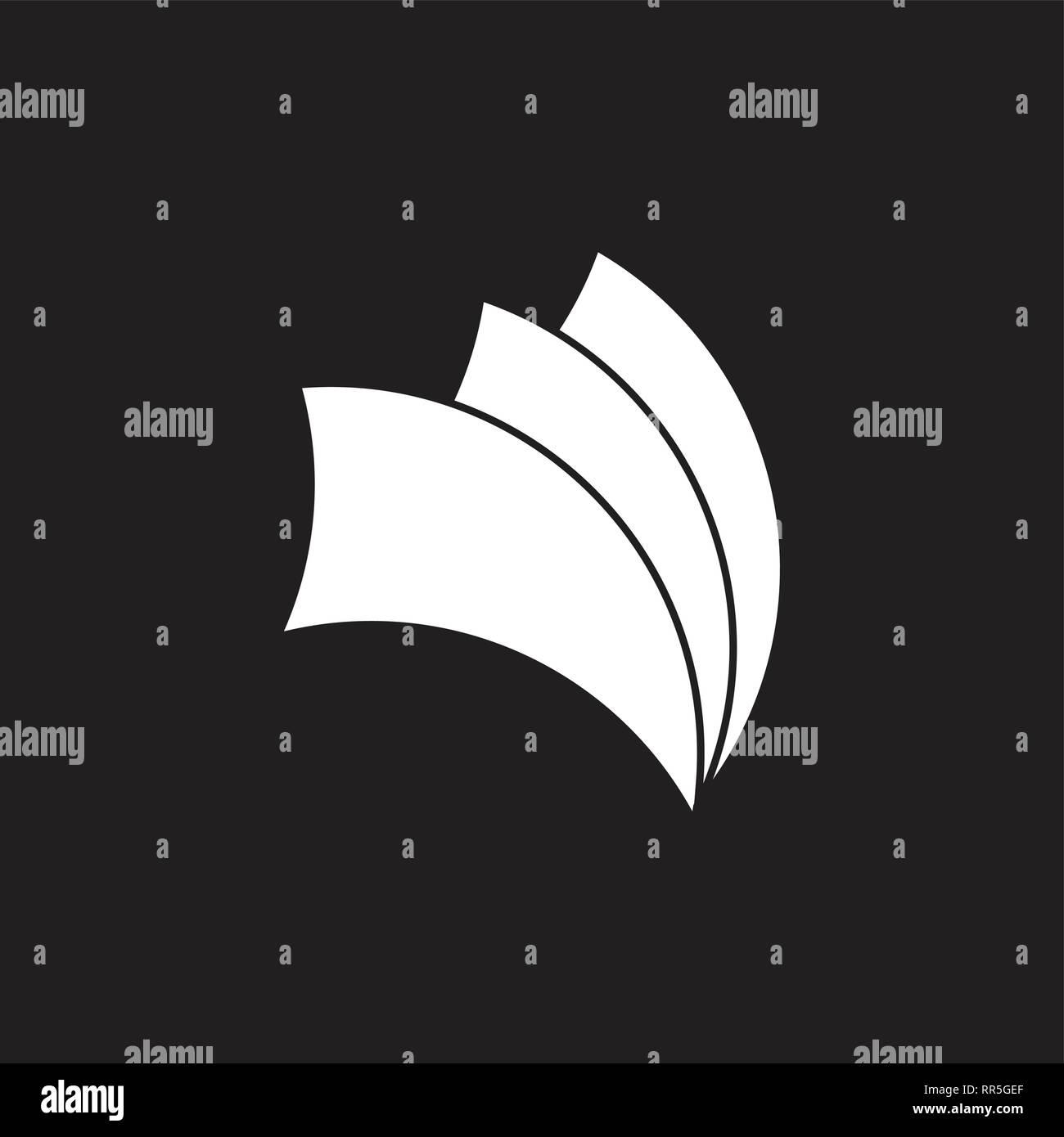 3d white paper sheets Stock Vector Images - Alamy