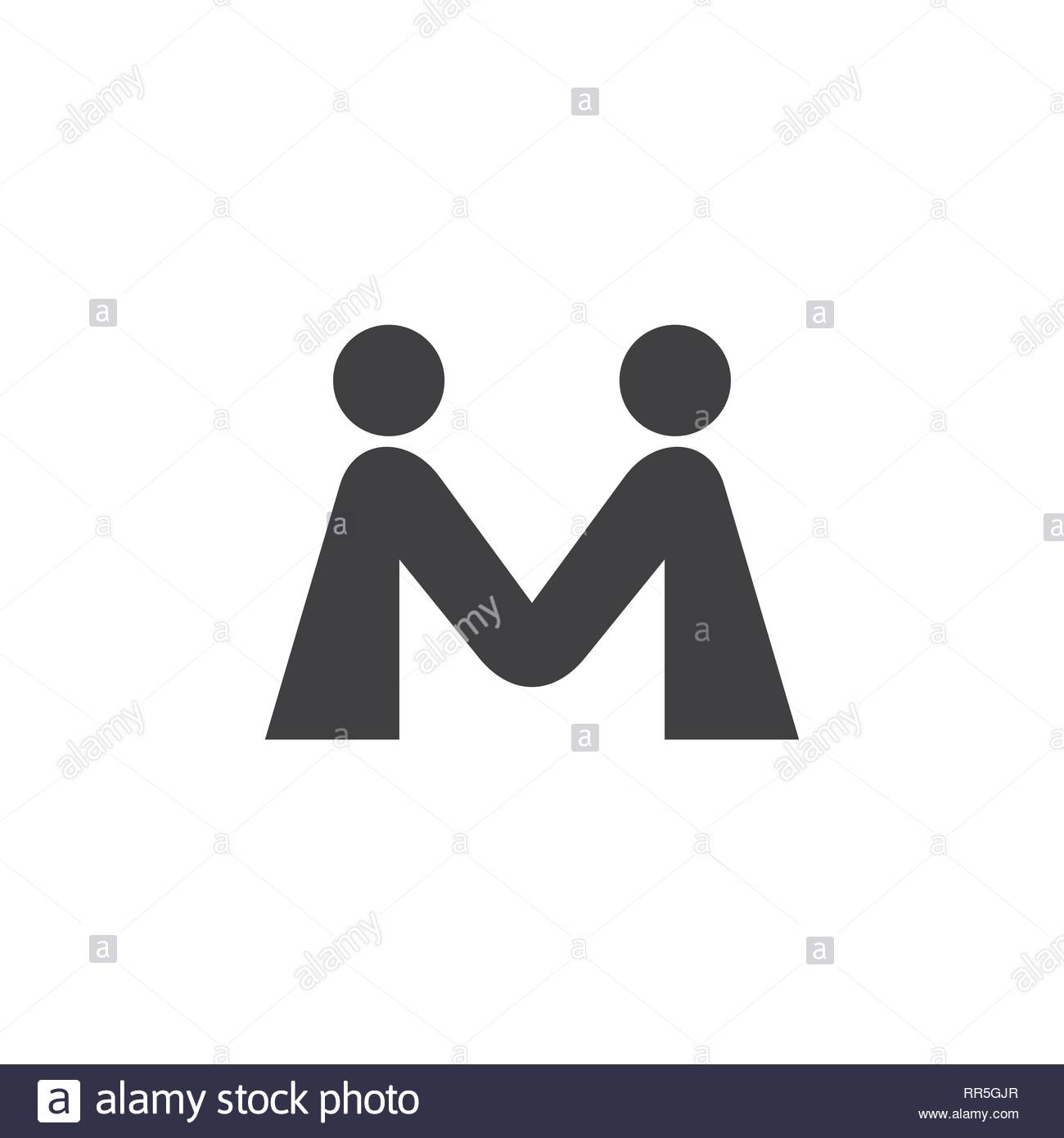 People Handshake Letter Logo Stock Photos & People Handshake Letter ...