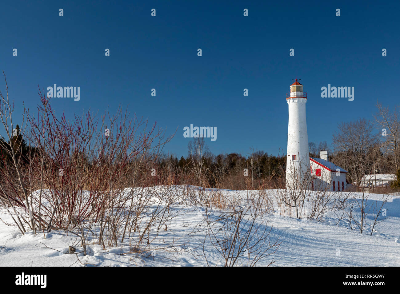 Harrisville, Michigan - The Sturgeon Point Lighthouse, built in 1869 ...