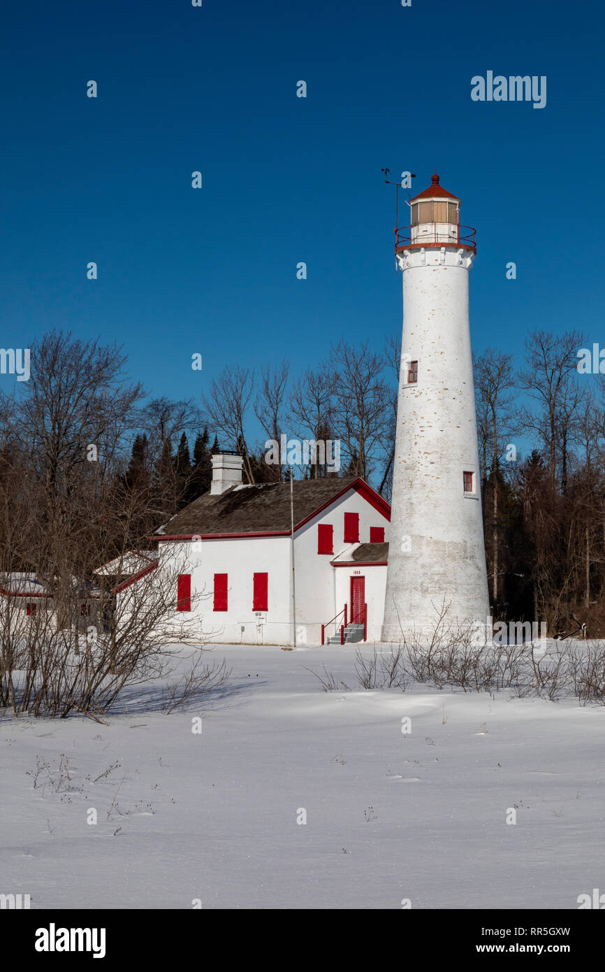 Harrisville, Michigan - The Sturgeon Point Lighthouse, built in 1869 ...
