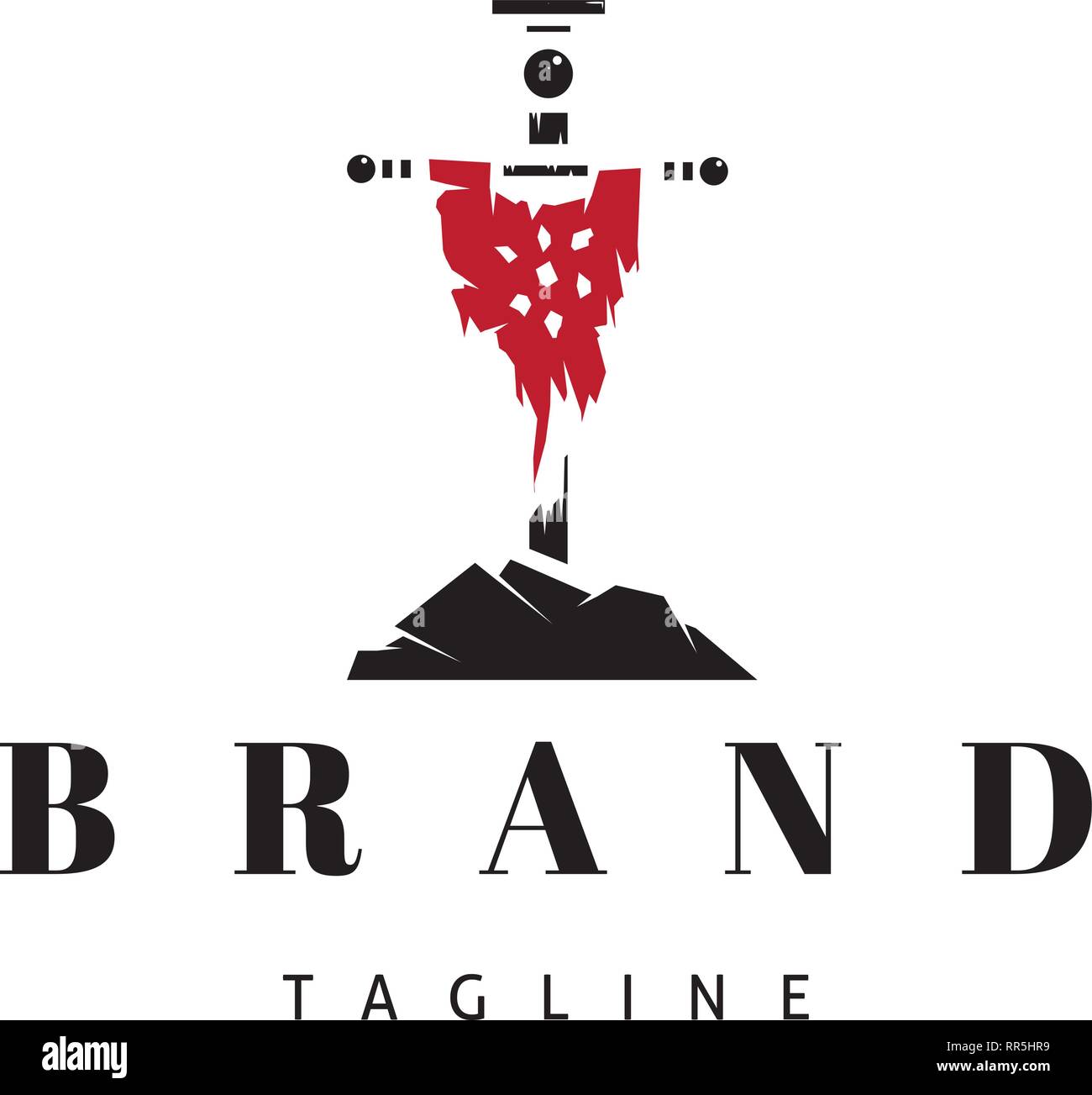 Victory flag color vector abstract logo design Stock Vector Image & Art ...