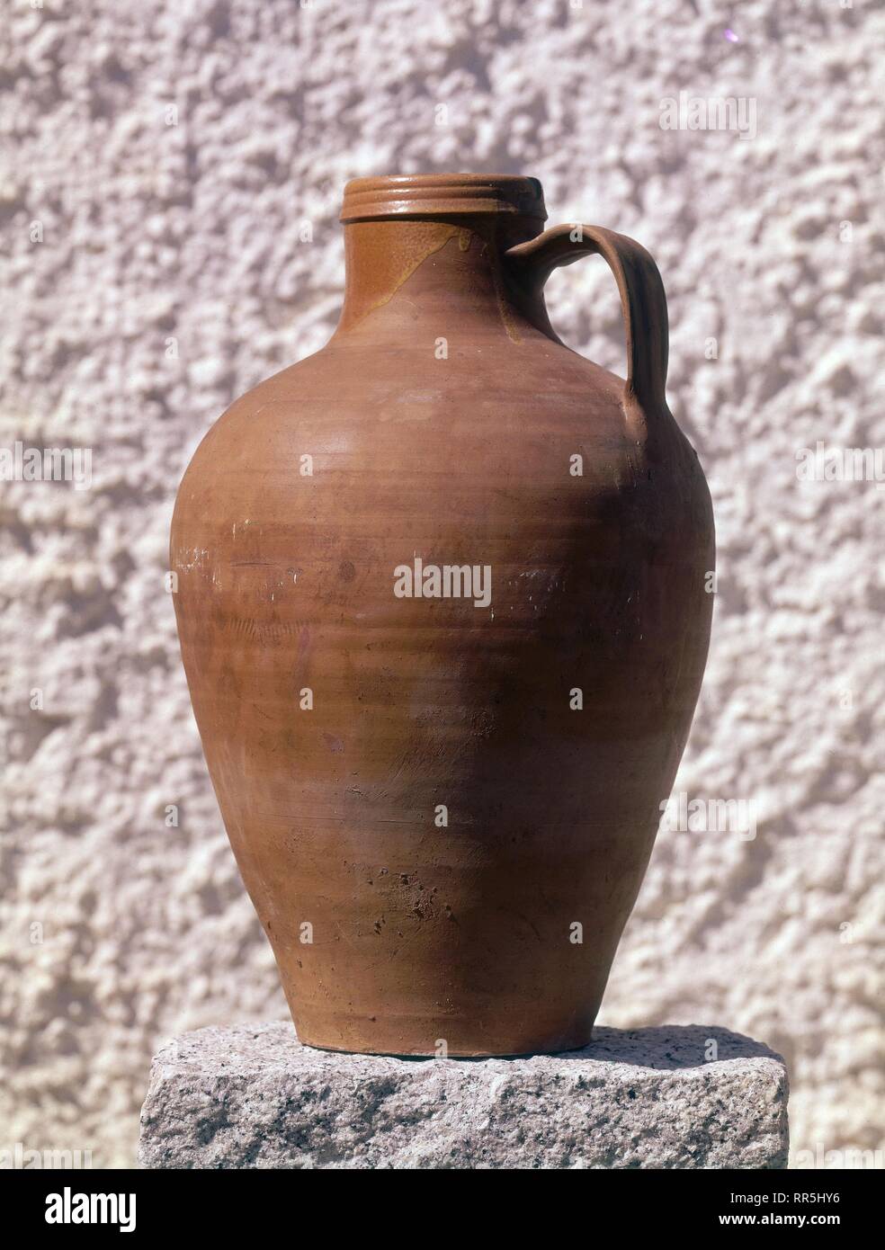 CANTARO DE BARRO ROJO - CUELLO ANCHO Y UNA SOLA ASA - ARTE POPULAR S XX ...