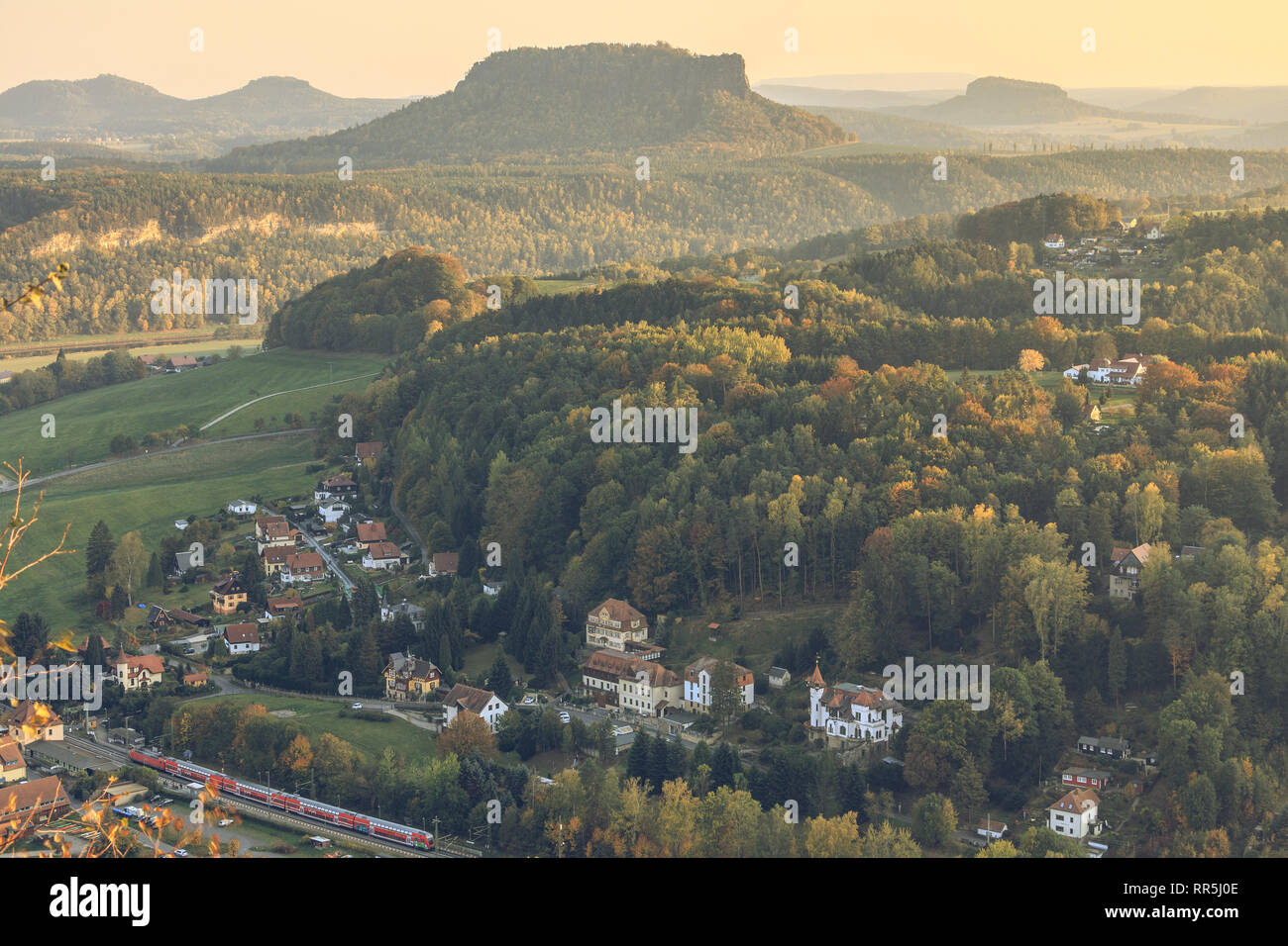 Landscape in the National Park Saxon Switzerland in the Elbe Sandstone ...