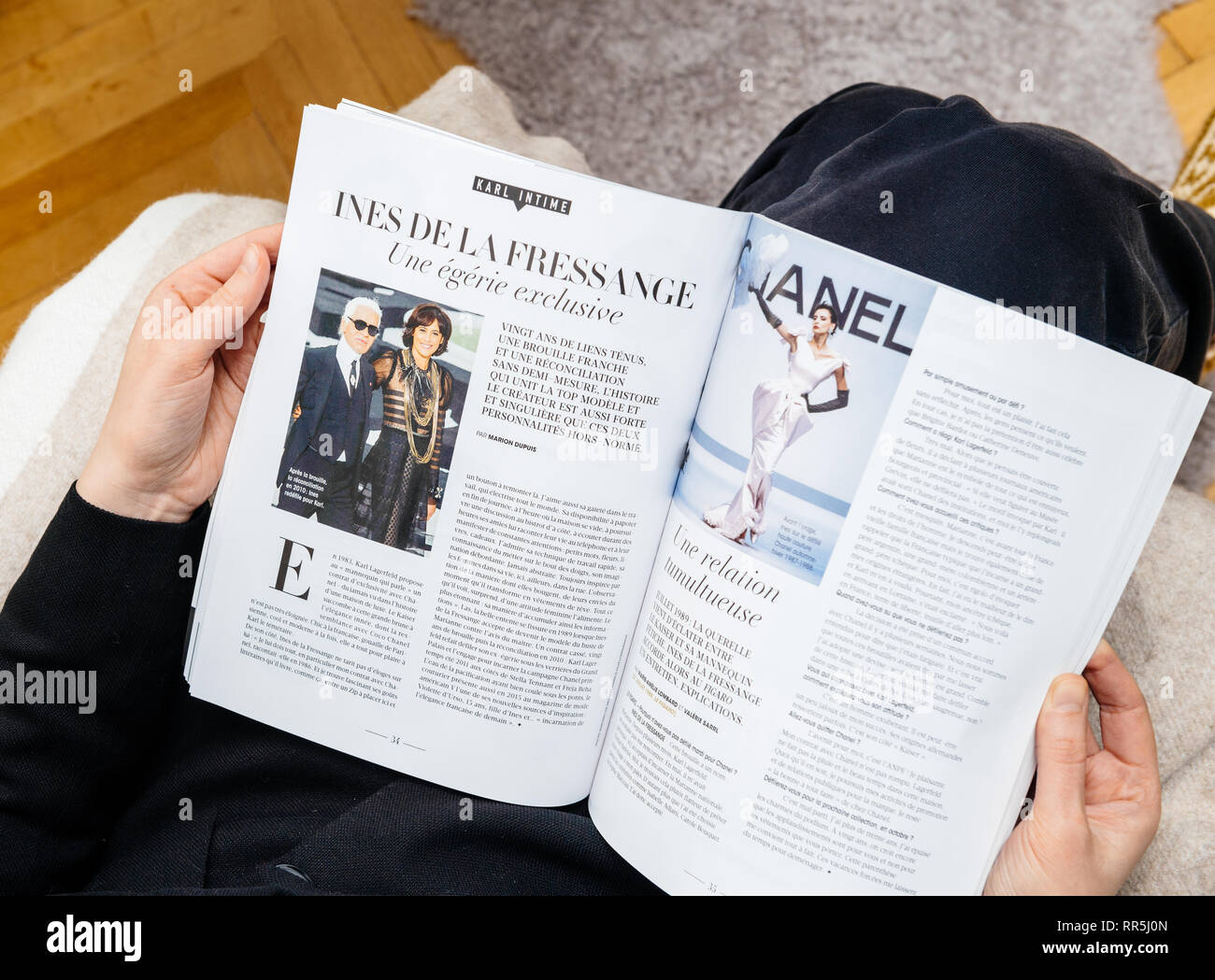 Karl lagerfeld and ines de la hi-res stock photography and images - Alamy