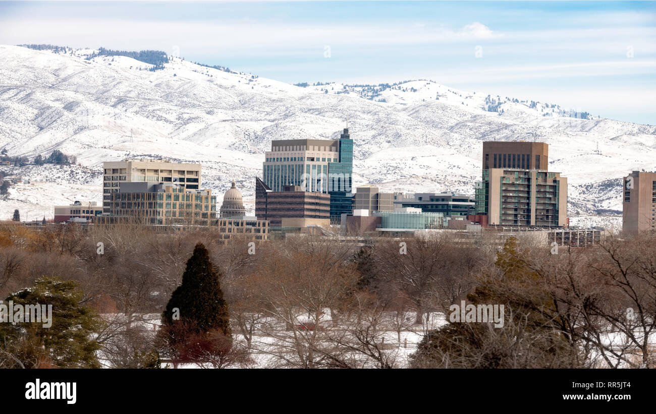 Boise idaho skyline in winter hi-res stock photography and images - Alamy