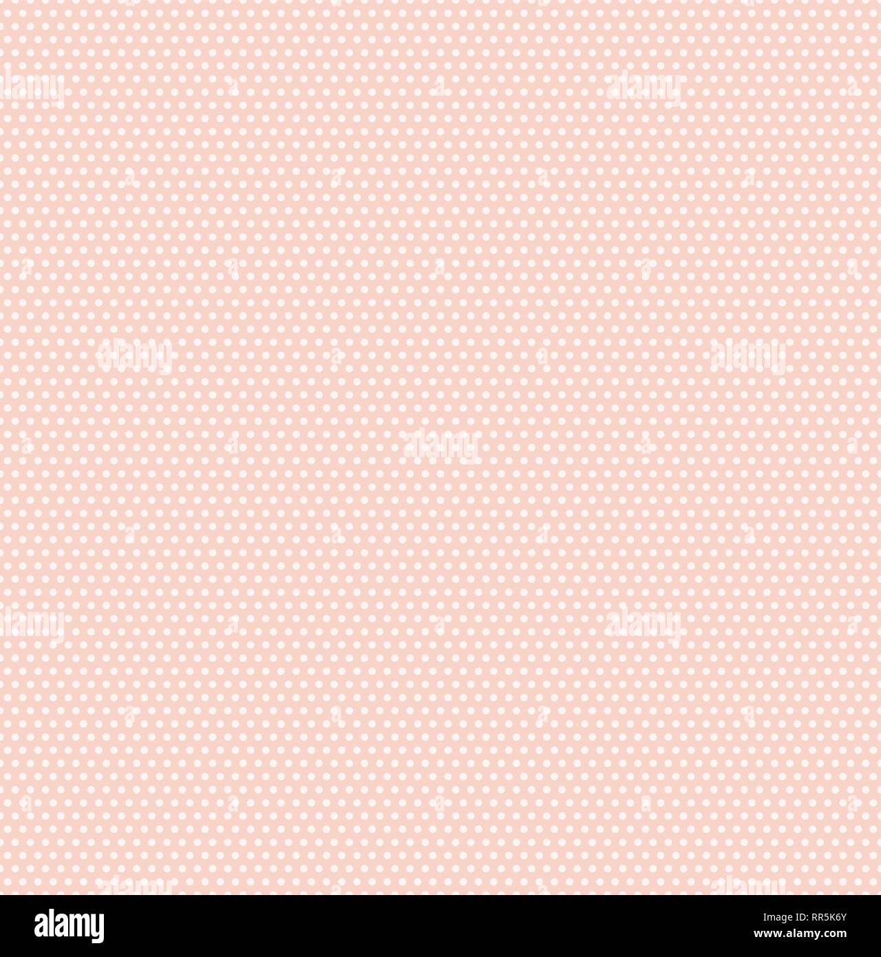 Small polka dots seamless pattern on soft pink background, vector Stock ...