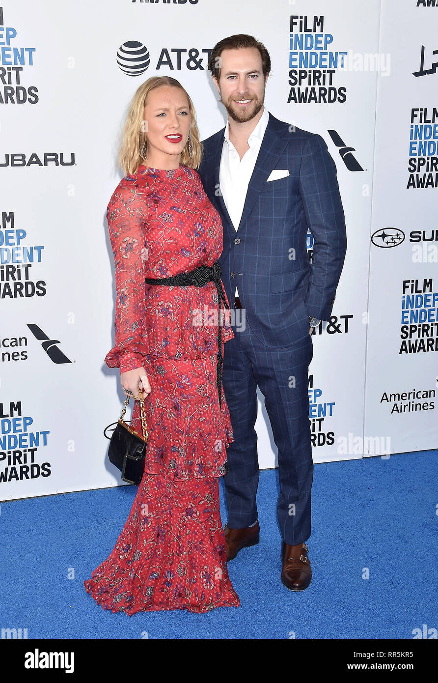 SANTA MONICA, CA - FEBRUARY 23: Annie Maude Starke (L) and Marc Albu ...