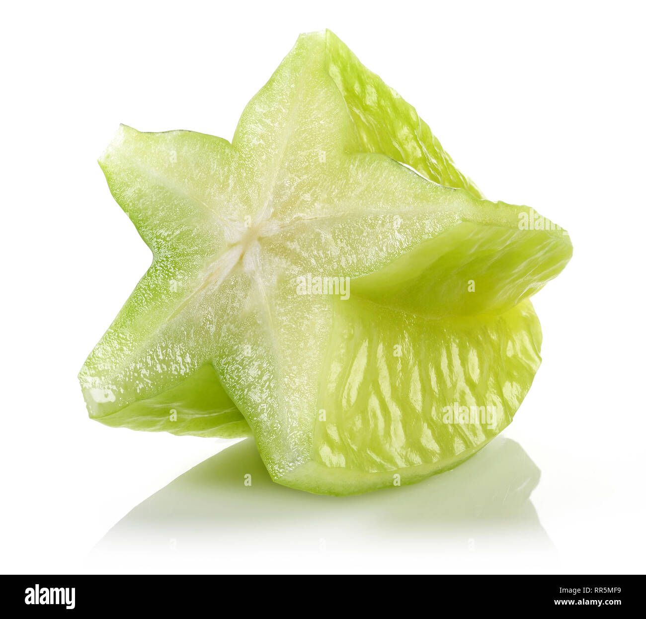 Fresh half Star fruit isolated on white background Stock Photo - Alamy
