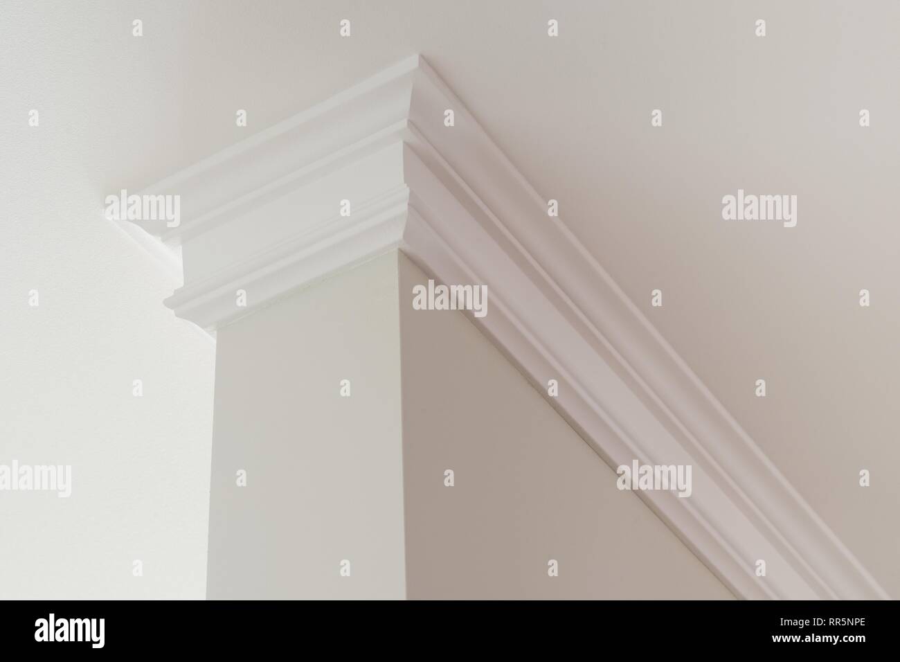 Ceiling moldings in the interior, a detail of intricate corner Stock ...