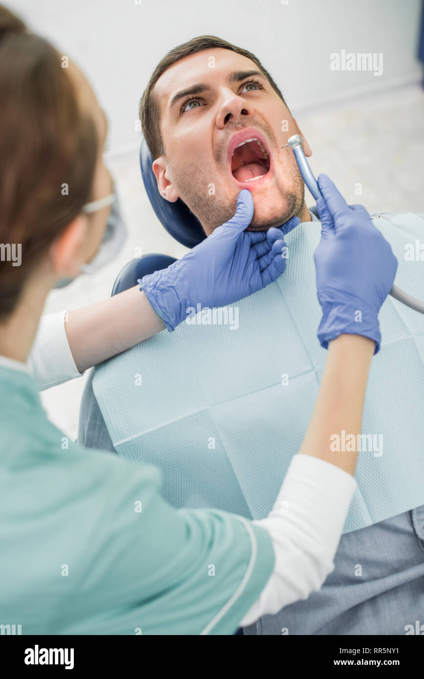 Adult with opened mouth hi-res stock photography and images - Alamy