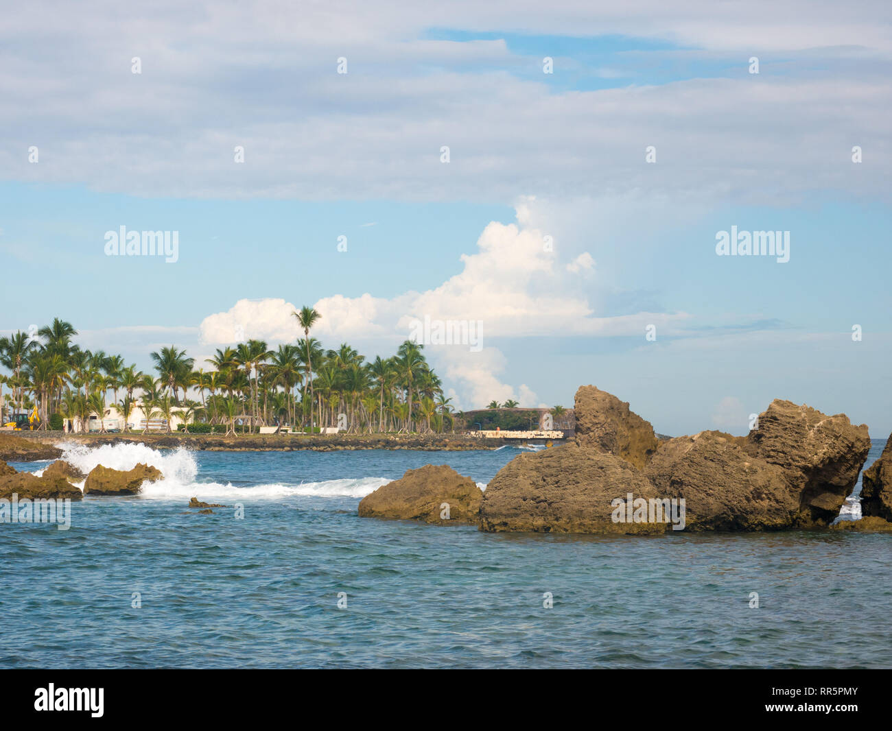 Great view of the sea on a beautiful summer day at Condado beach, San ...