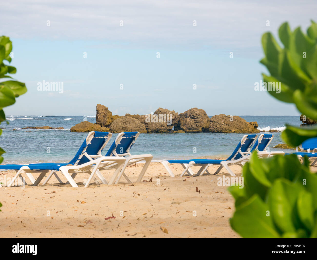 Great view of the sea on a beautiful summer day at Condado beach, San ...