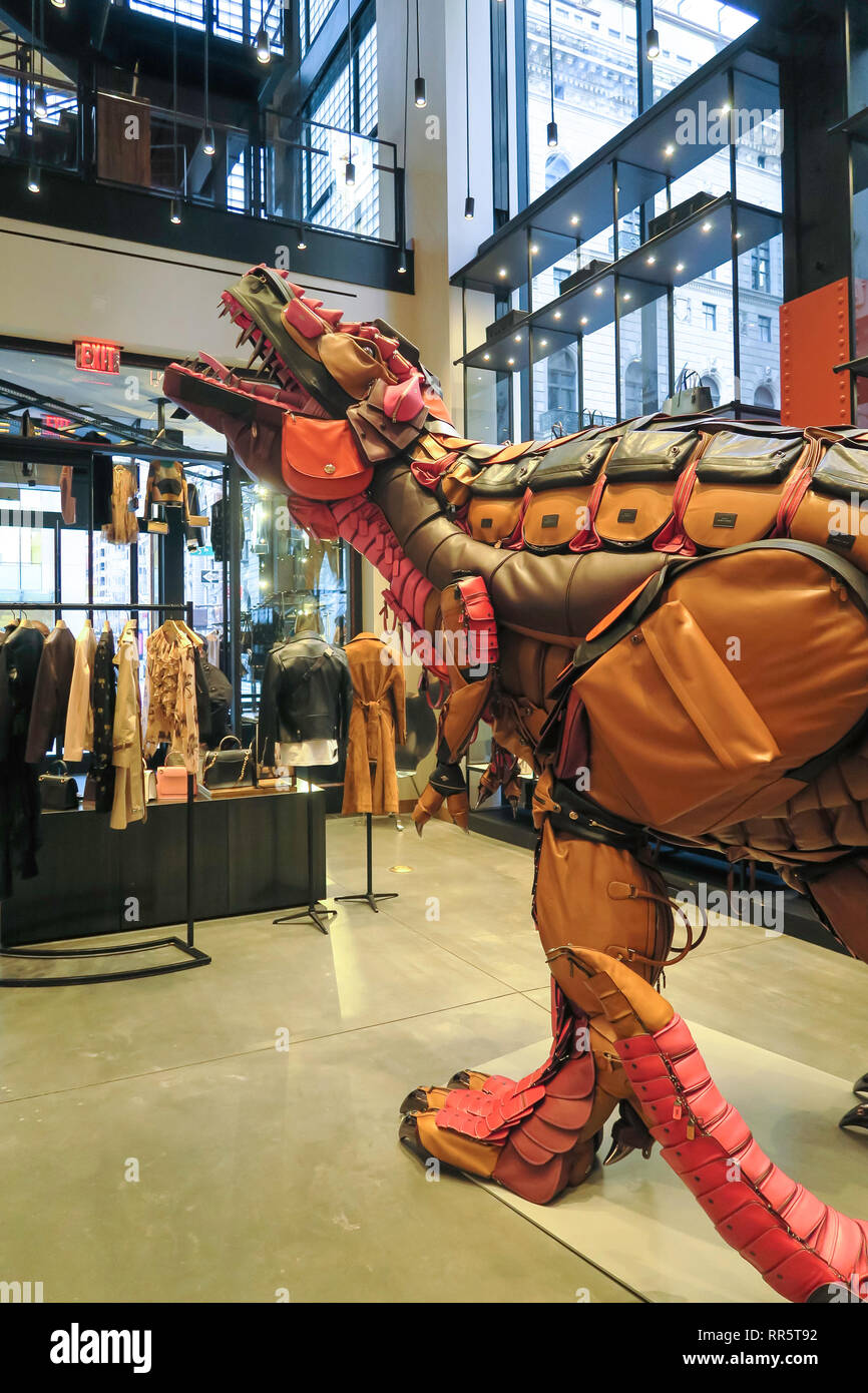 Coach House Fifth Avenue Flagship Store Interior, NYC, USA Stock Photo ...