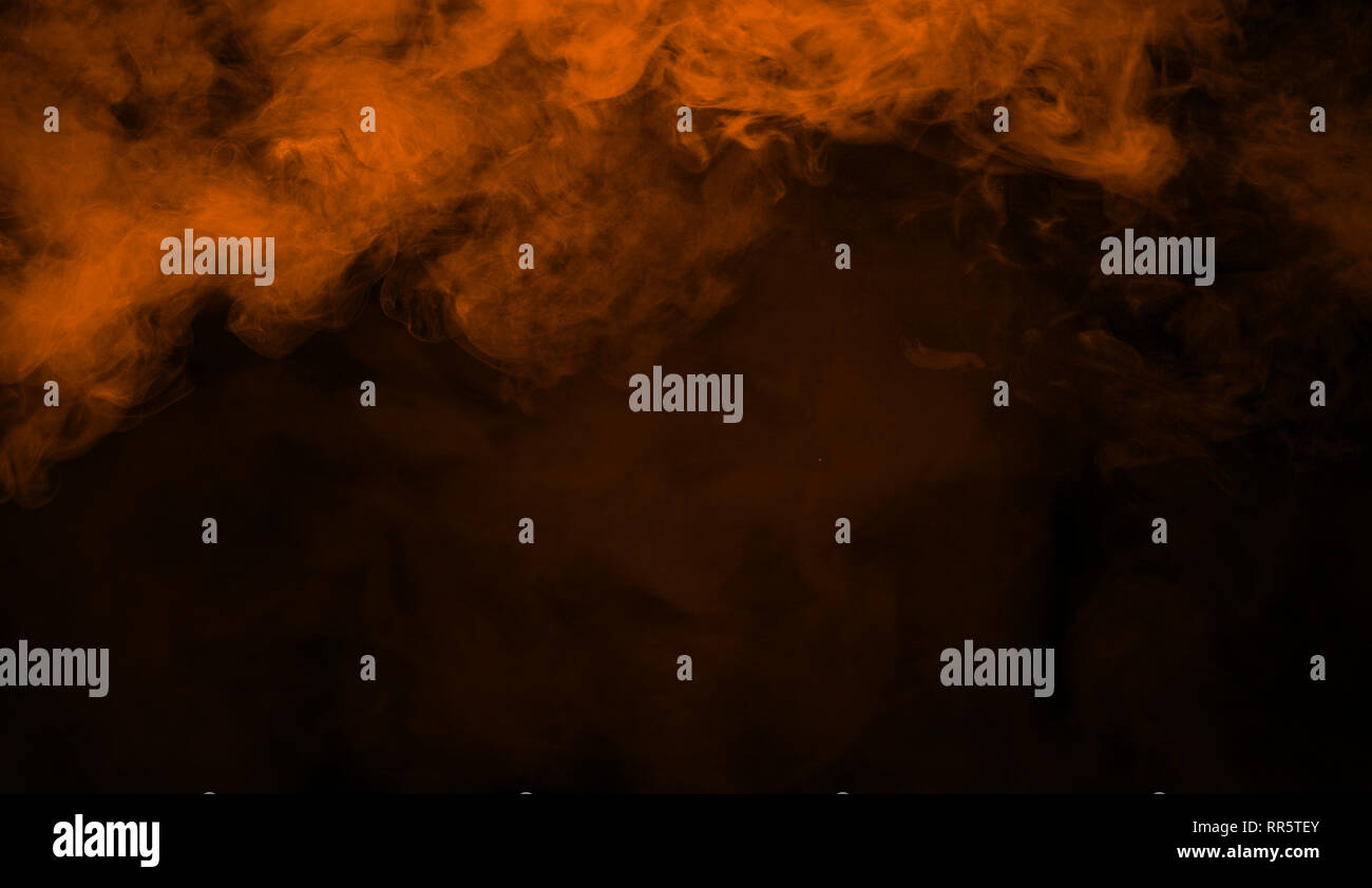Orange smoke stage studio. Abstract fog texture background for graphic ...