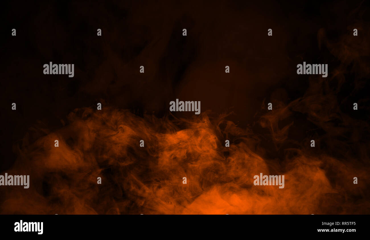 Orange smoke stage studio. Abstract fog texture background for graphic ...