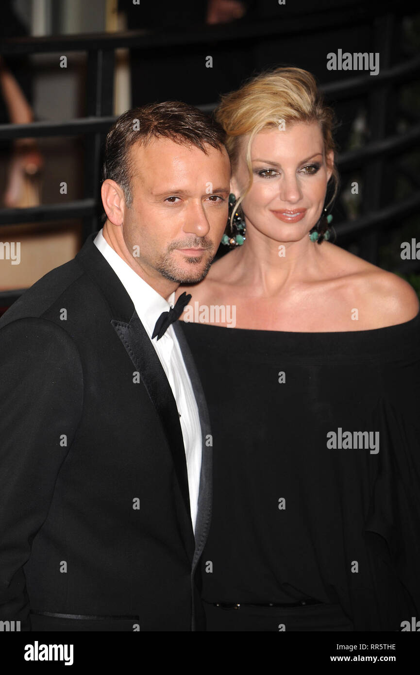 Tim McGraw and Faith Hill at the 2010 Vanity Fair Oscar Party hosted by ...