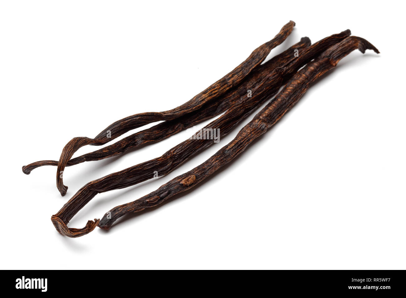 Vanilla beans isolated on white background Stock Photo - Alamy