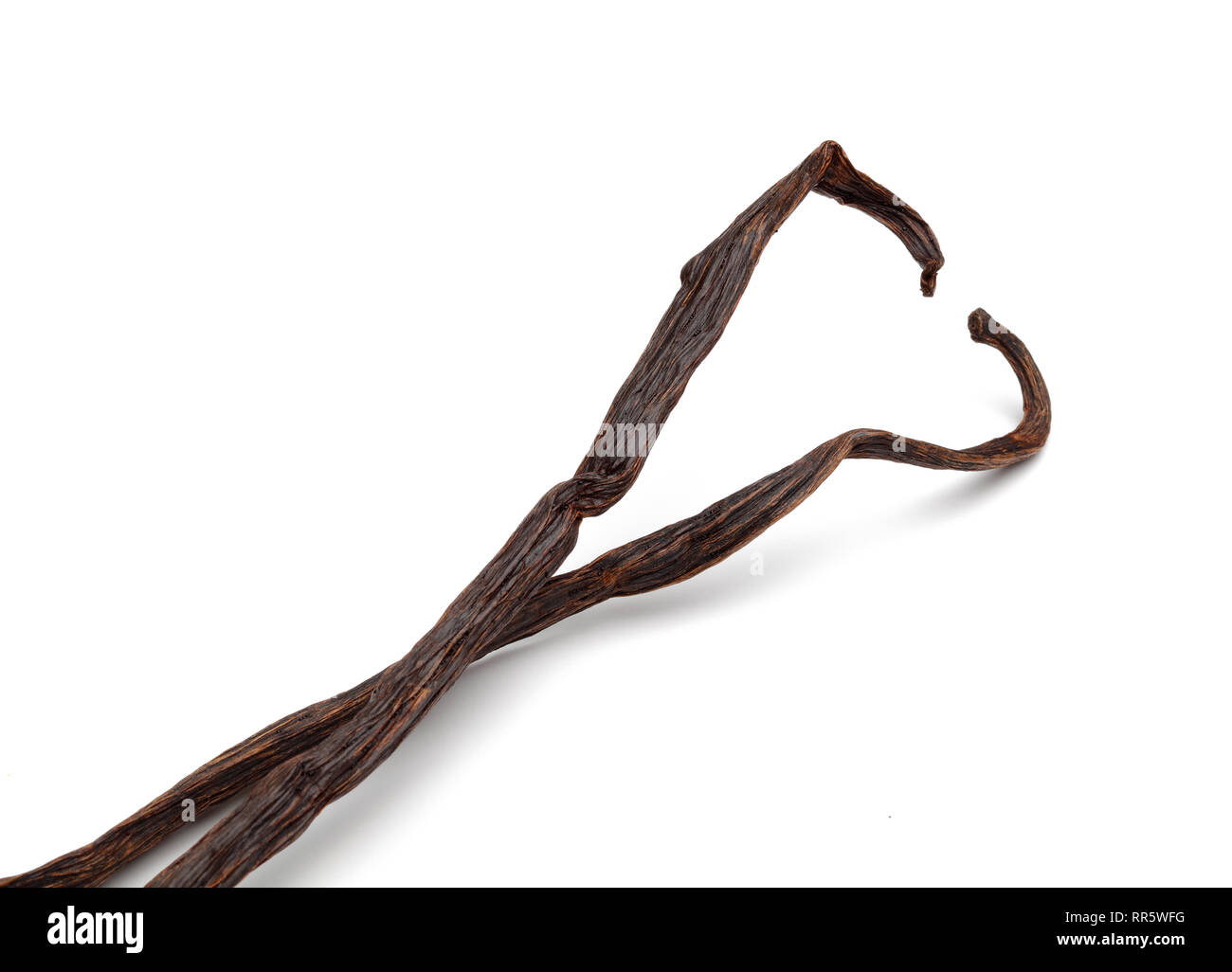Vanilla beans isolated on white background Stock Photo - Alamy