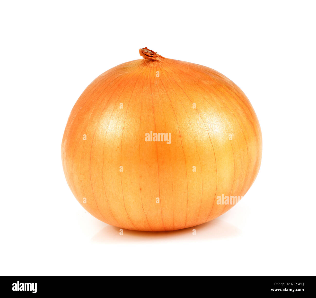 One yellow onion isolated on white background Stock Photo - Alamy
