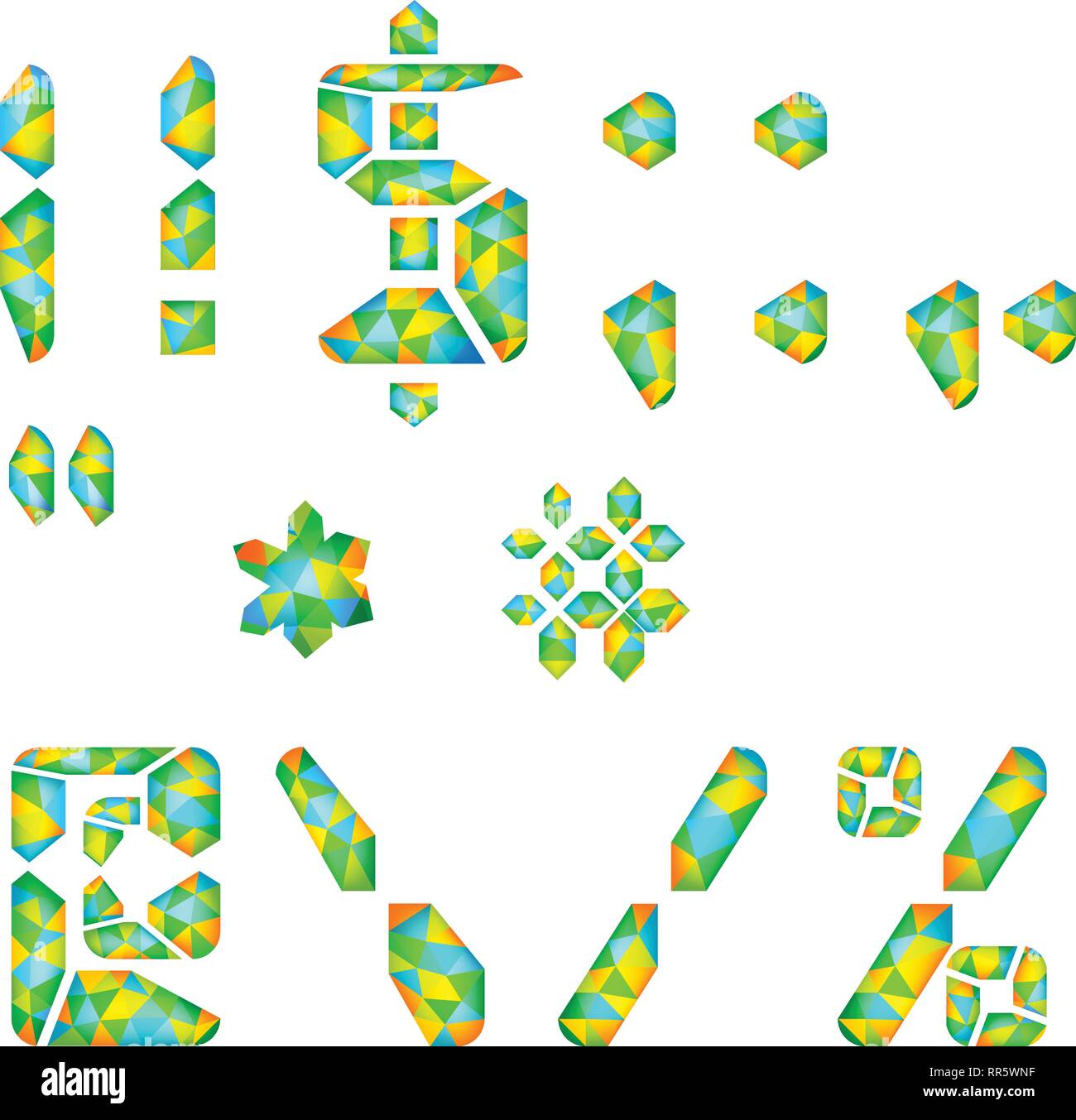 Polygon font hi-res stock photography and images - Alamy