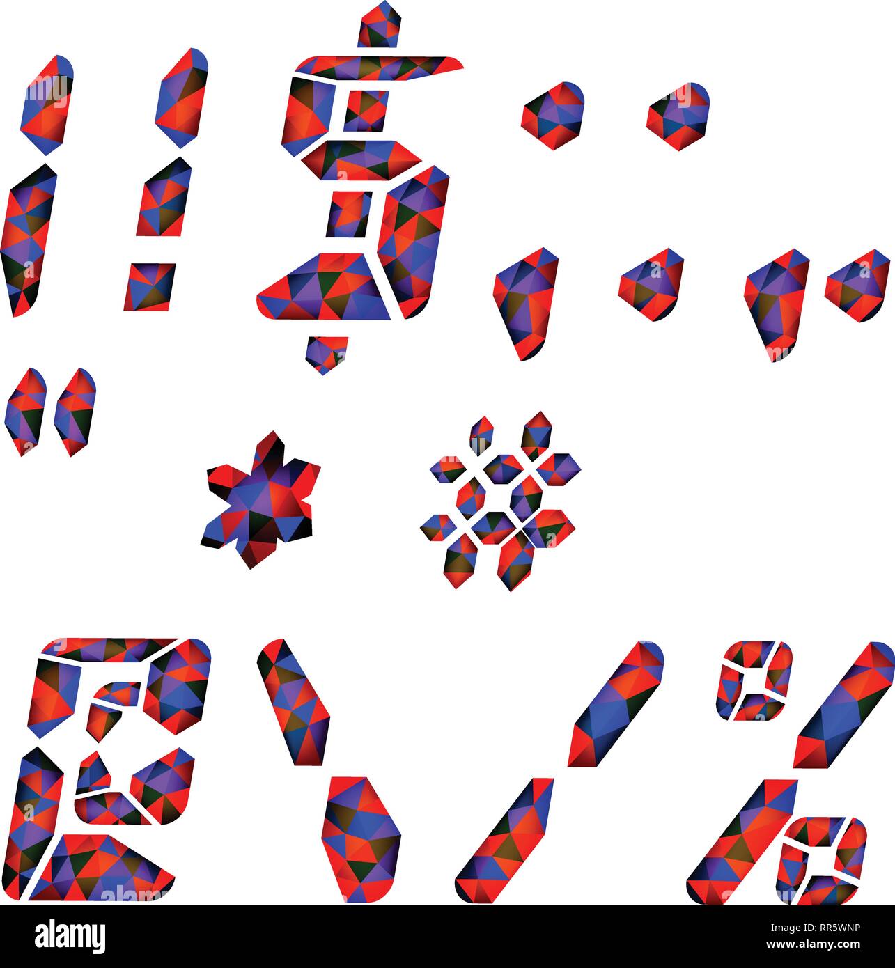 Polygon font hi-res stock photography and images - Alamy