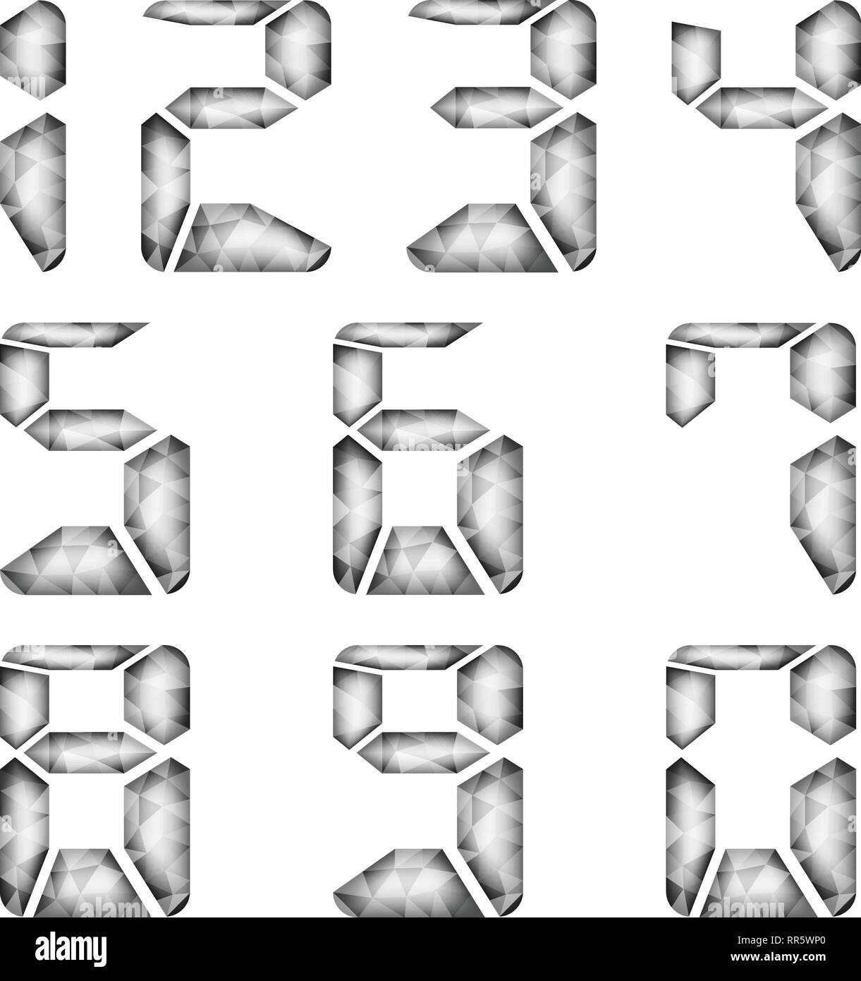 Digital and polygon font Stock Vector Image & Art - Alamy