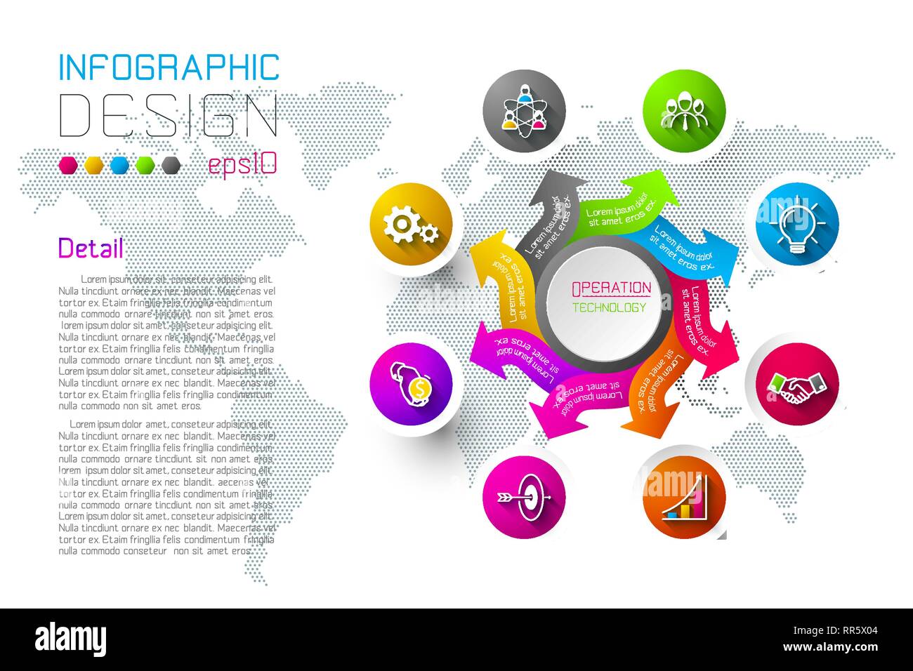 Business colorful labels shape infographic circles bar Stock Vector ...