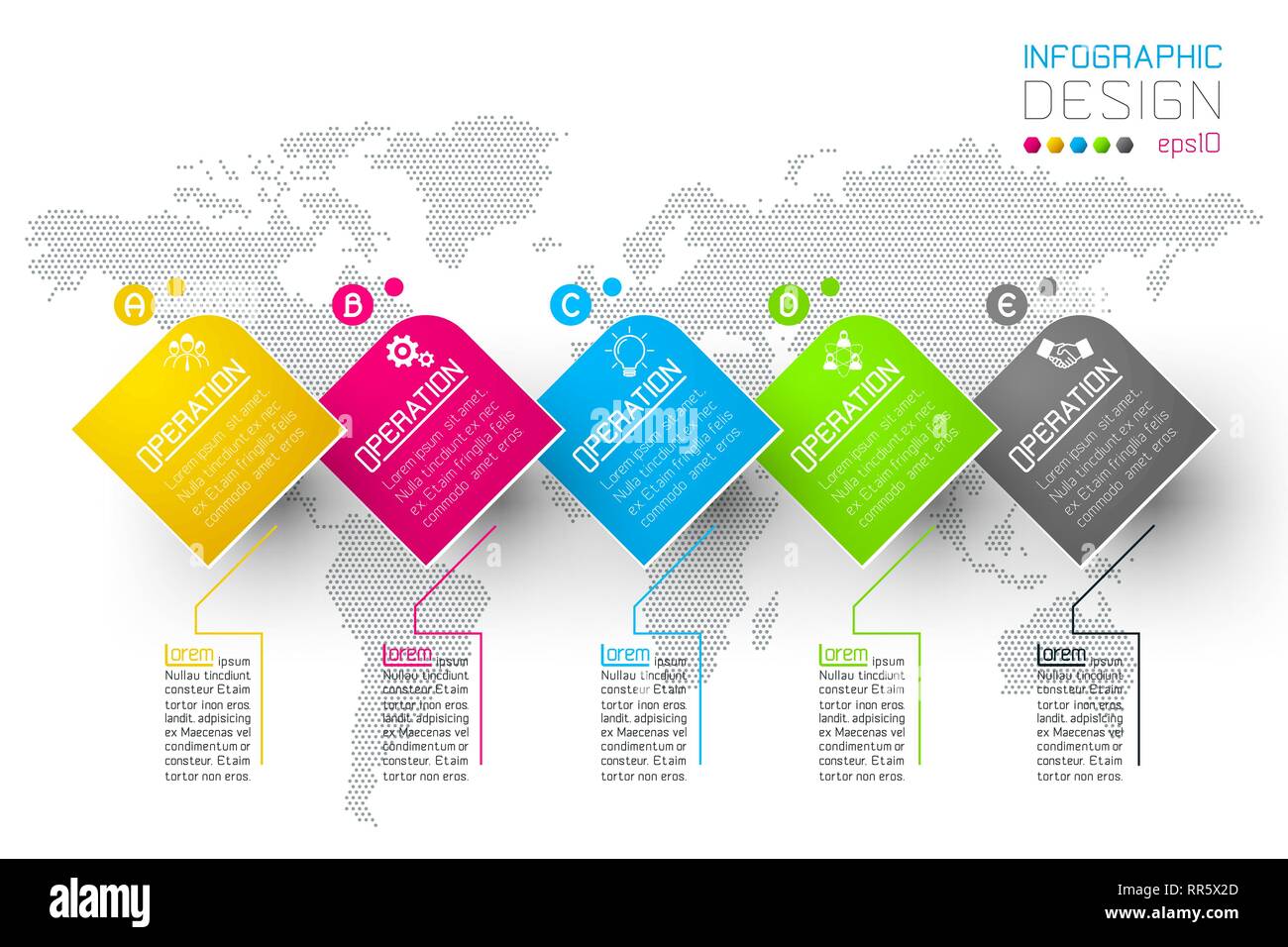 Business infographic with 5 steps Stock Vector Image & Art - Alamy