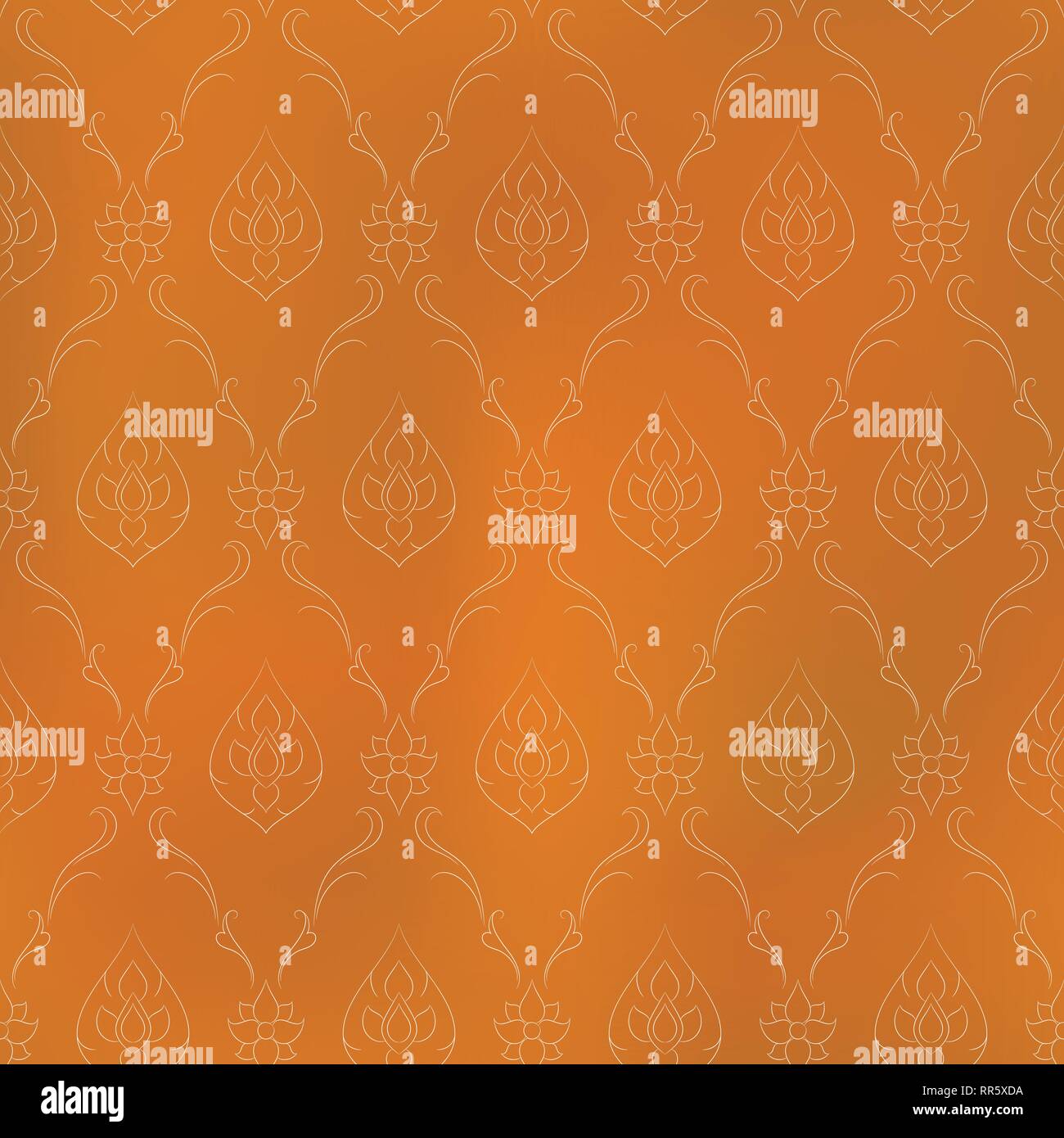 Thailand flower square Traditional or vintage design for frame and ...