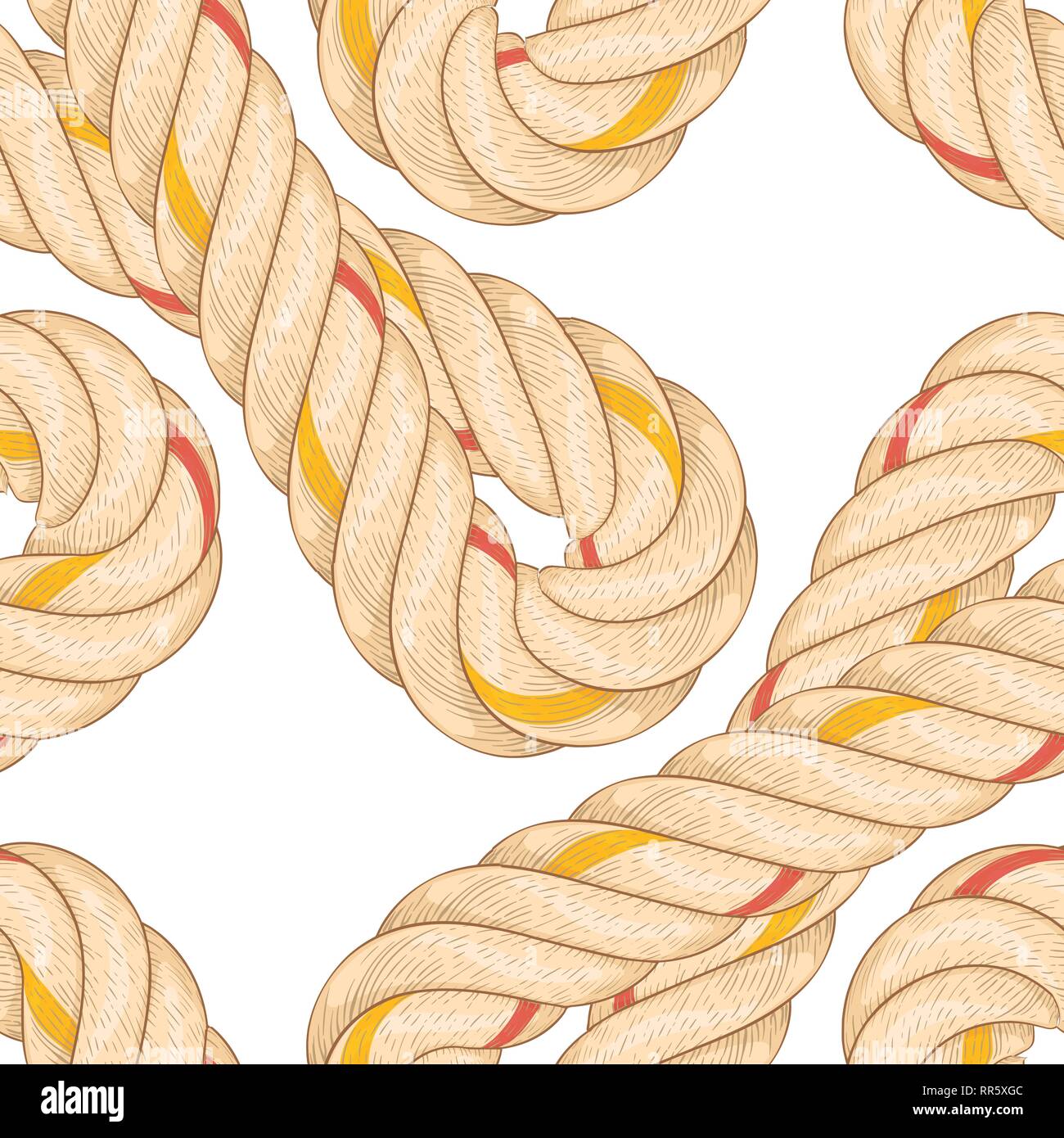 Seamless pattern with rope bending Stock Vector Image & Art - Alamy