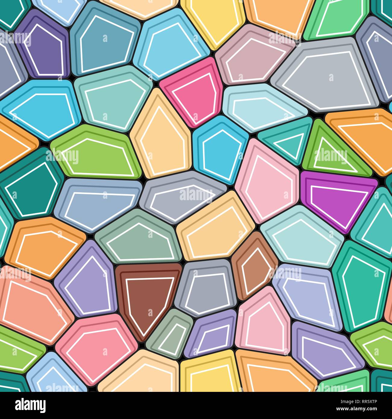 Pentagon polygon colourful design with seamless background Stock Vector ...