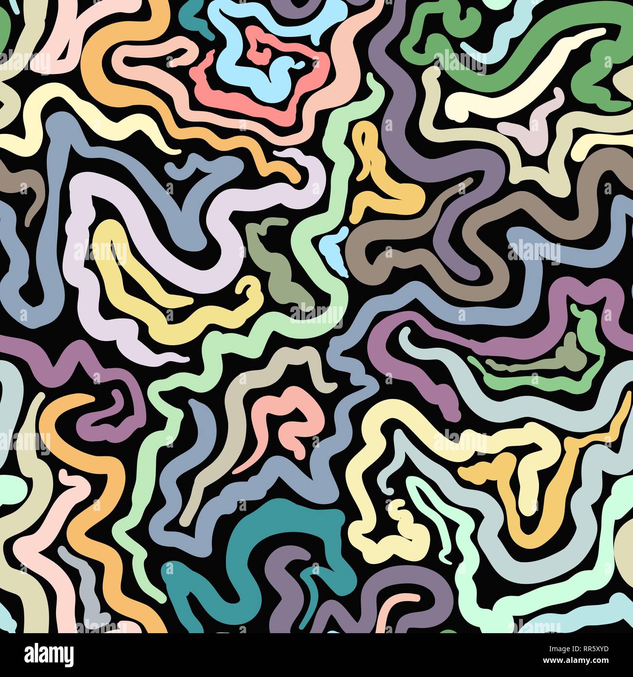 Colorful doodle abstract seamless background Stock Vector Image & Art ...