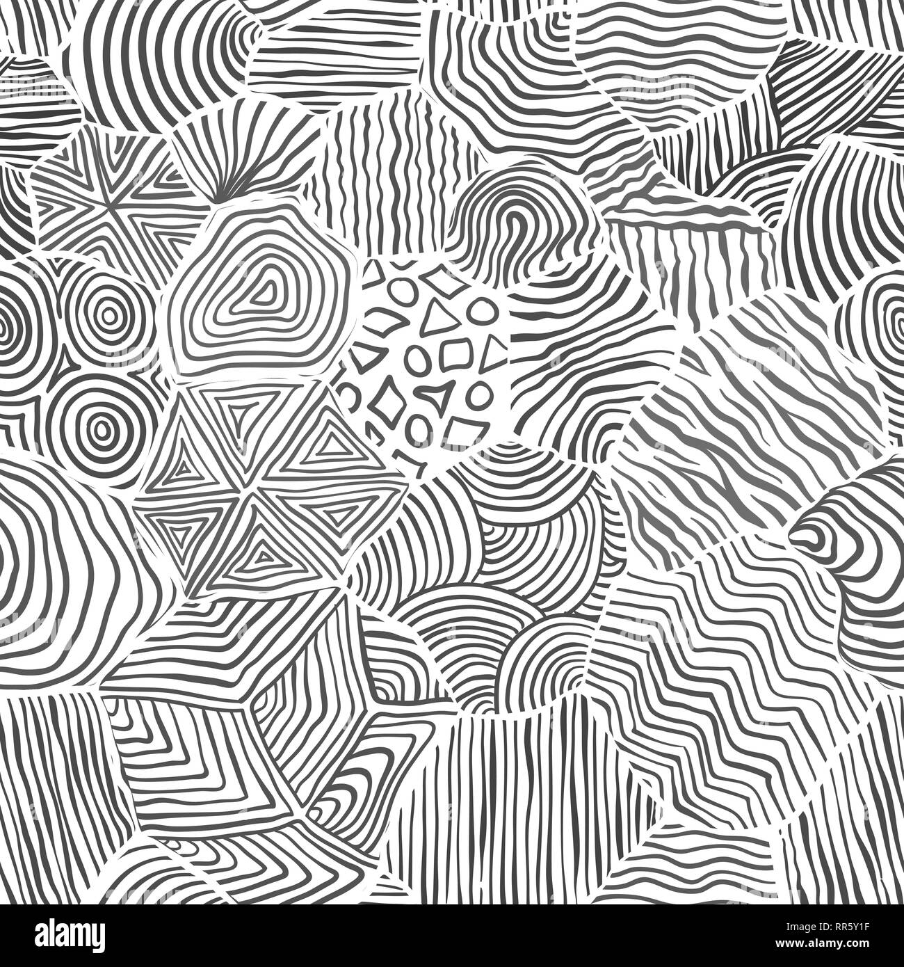 Decorative pattern drawing seamless background Stock Vector Image & Art ...