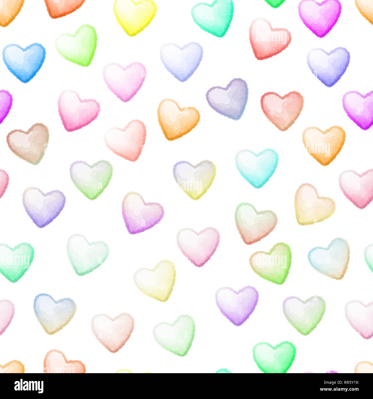 Colorful heart seamless background Stock Vector Image & Art - Alamy