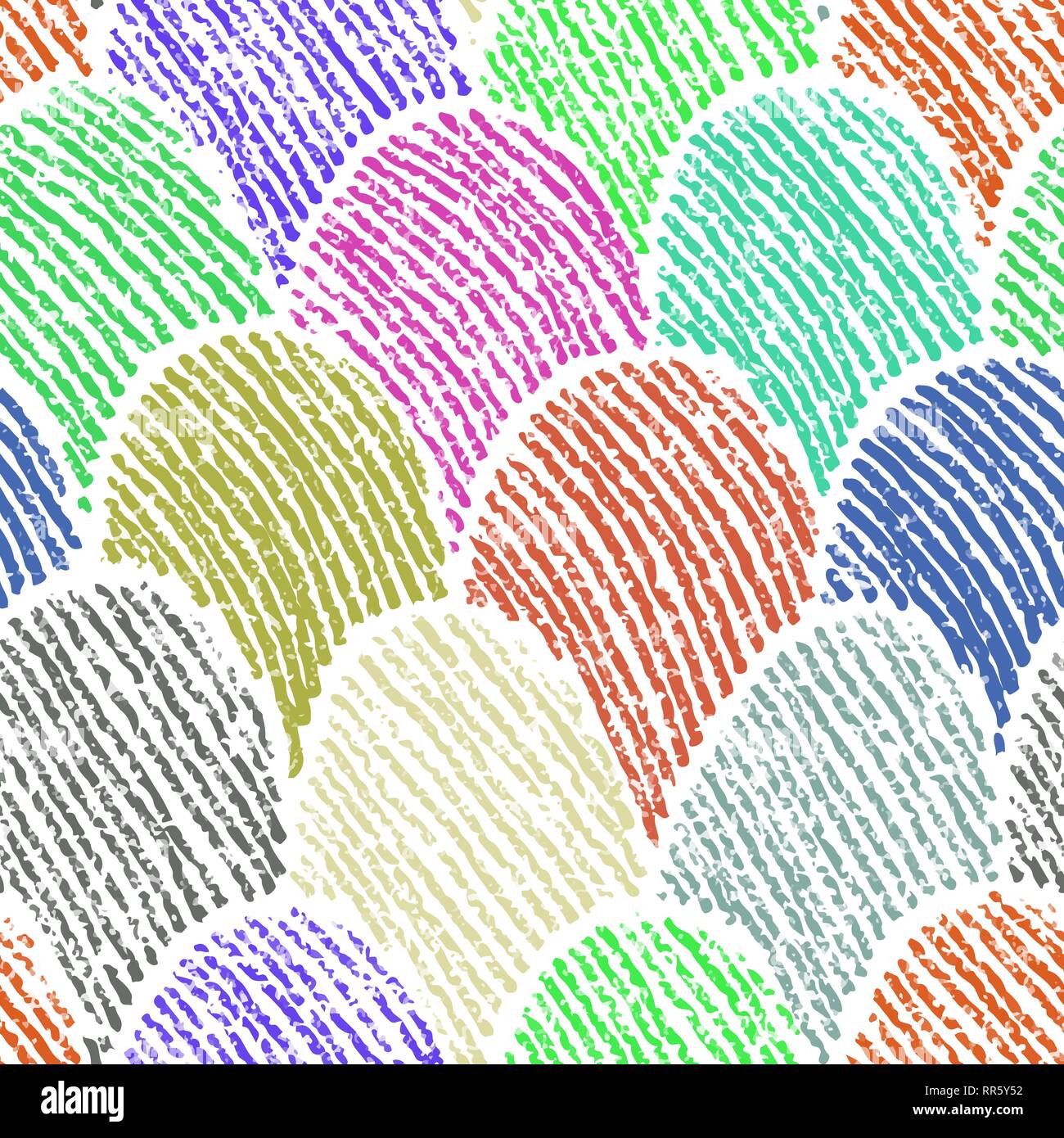 Colorful doodle fingerprint drawing seamless background Stock Vector ...