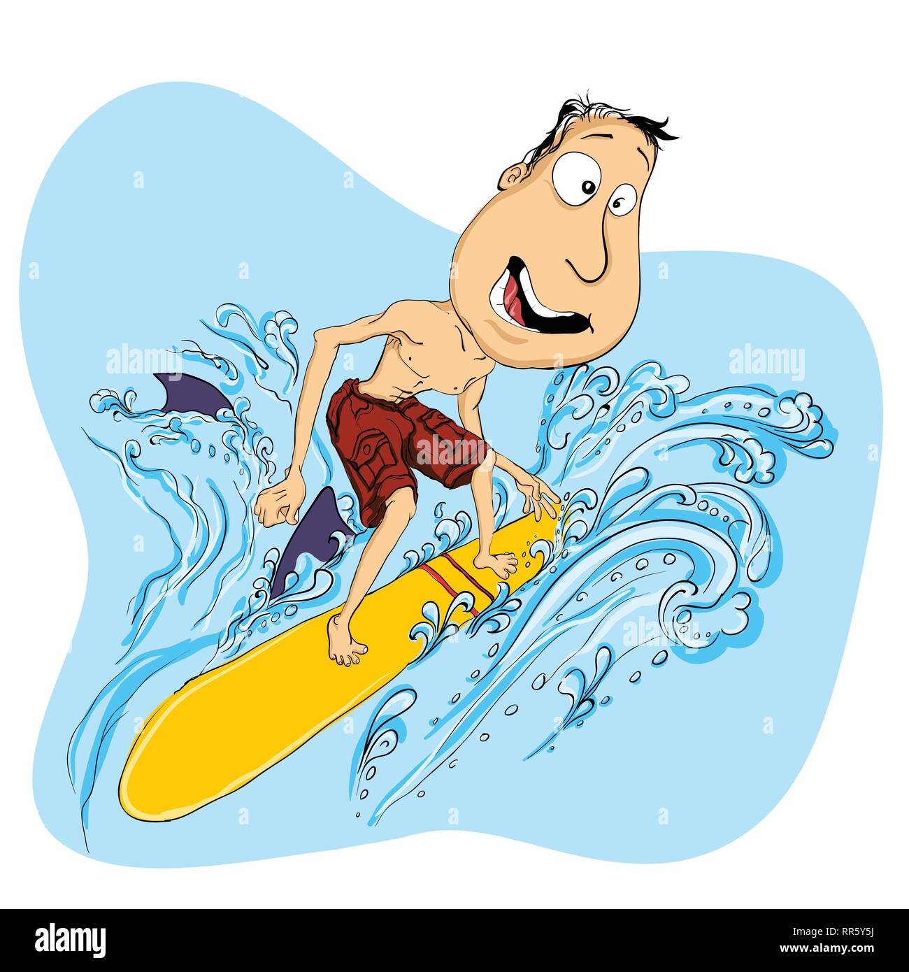 Happy guy on vacation Stock Vector Images - Alamy