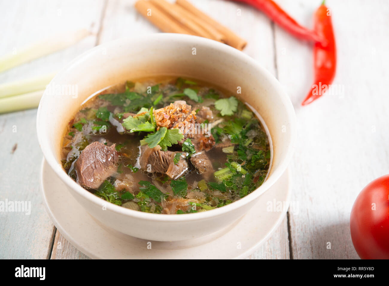 Asian bone soup or sup tulang, popular traditional malay dish Stock ...