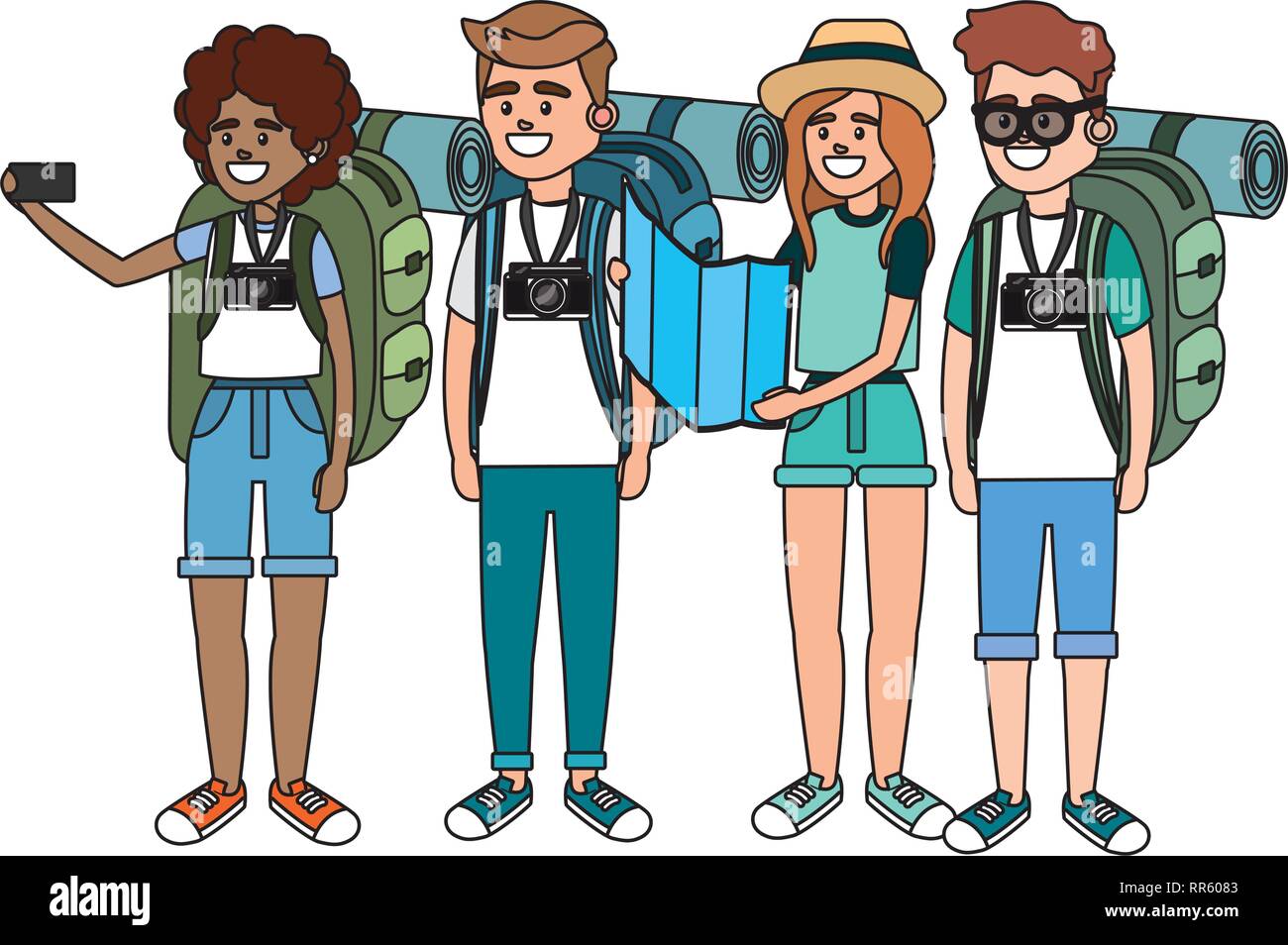 Man tourist group guide Stock Vector Images - Alamy