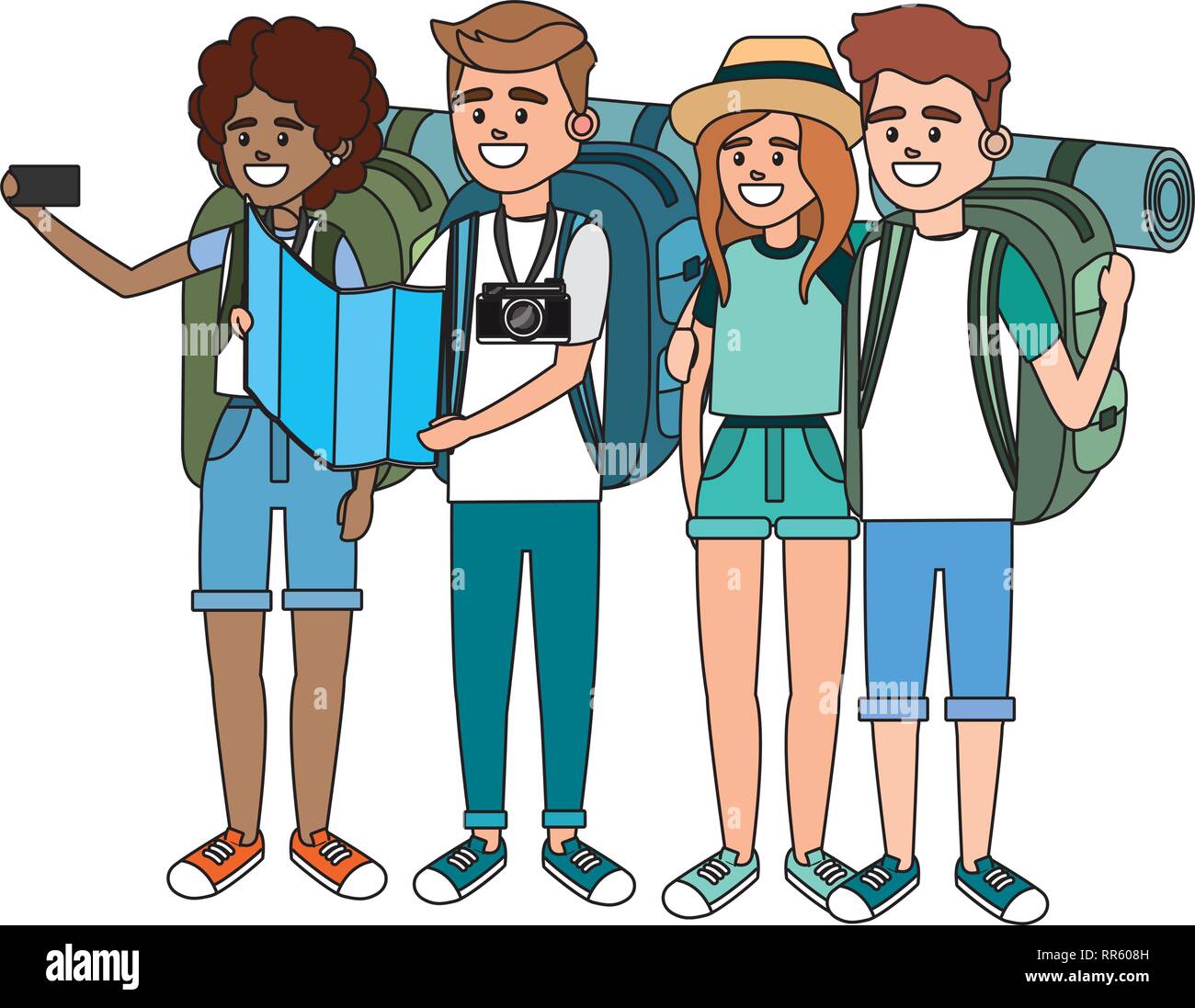 tourist people cartoon Stock Vector Image & Art - Alamy
