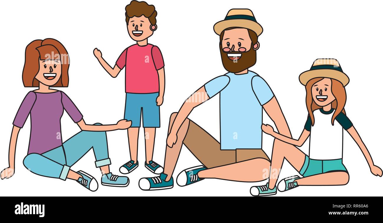 family people cartoon Stock Vector Image & Art - Alamy
