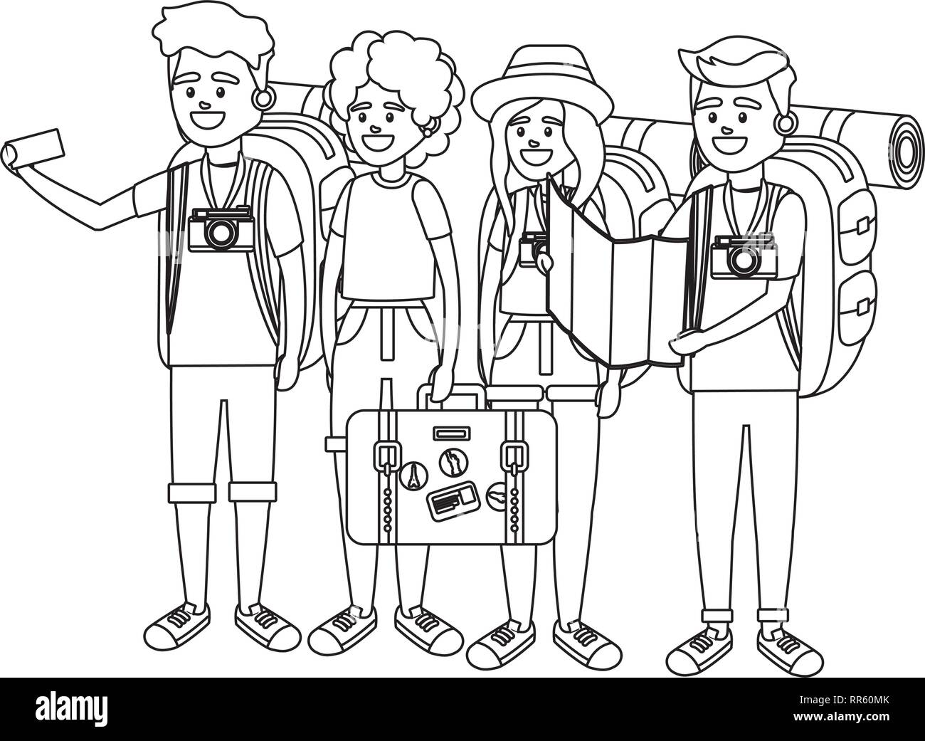 Man tourist group guide travel Stock Vector Images - Alamy