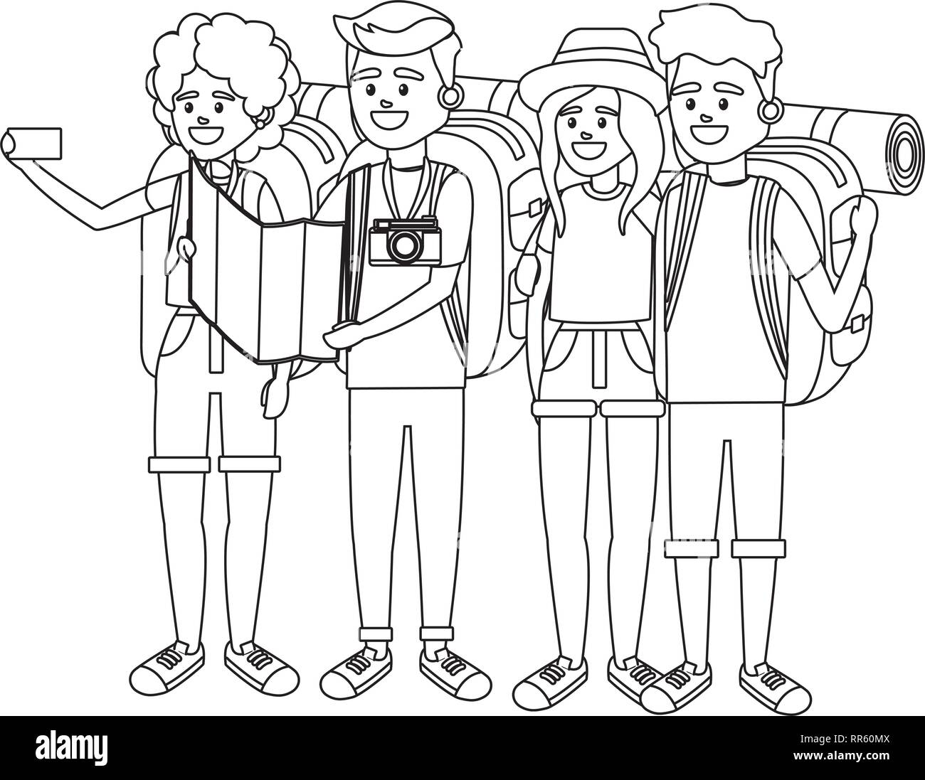 Man tourist group guide travel Stock Vector Images - Alamy