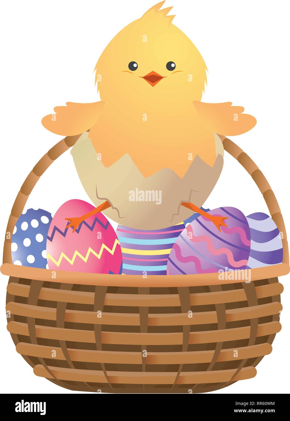 easter chicken cartoon Stock Vector Image & Art - Alamy